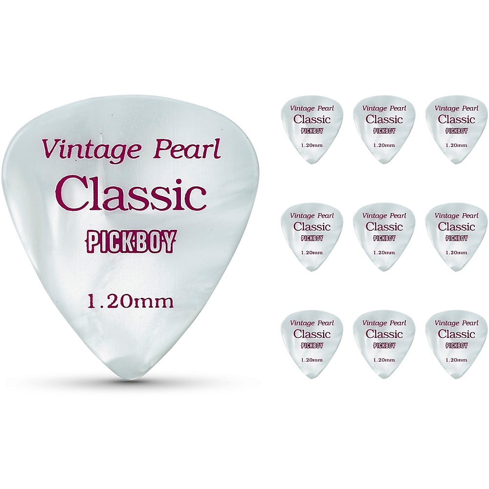 Pickboy Vintage Pick, Pearl, Cellulose, 1.20mm, 10 picks - Walmart.com