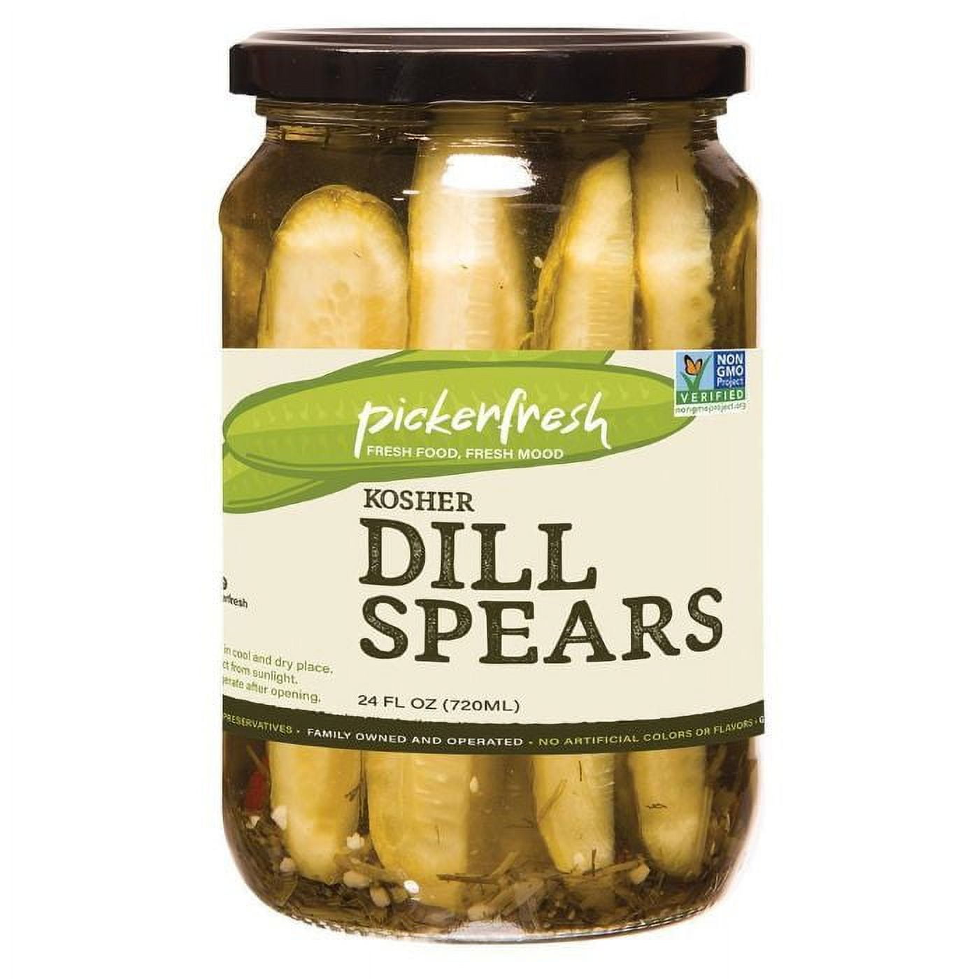 Pickerfresh Dill Kosher Spears, Crunchy Pickles for Snacking - 24 oz, Pack of 6 - Walmart.com