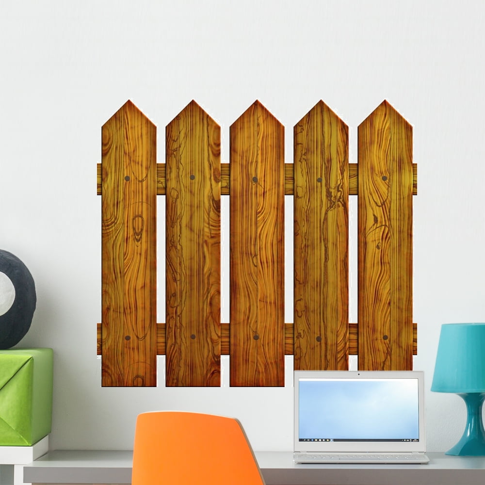 Picket Fence Wall Mural Decal Sticker, Wallmonkeys Peel & Stick Vinyl ...