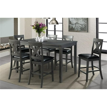 Picket House Furnishings Hester 9PC Counter Height Dining Set in Gray ...
