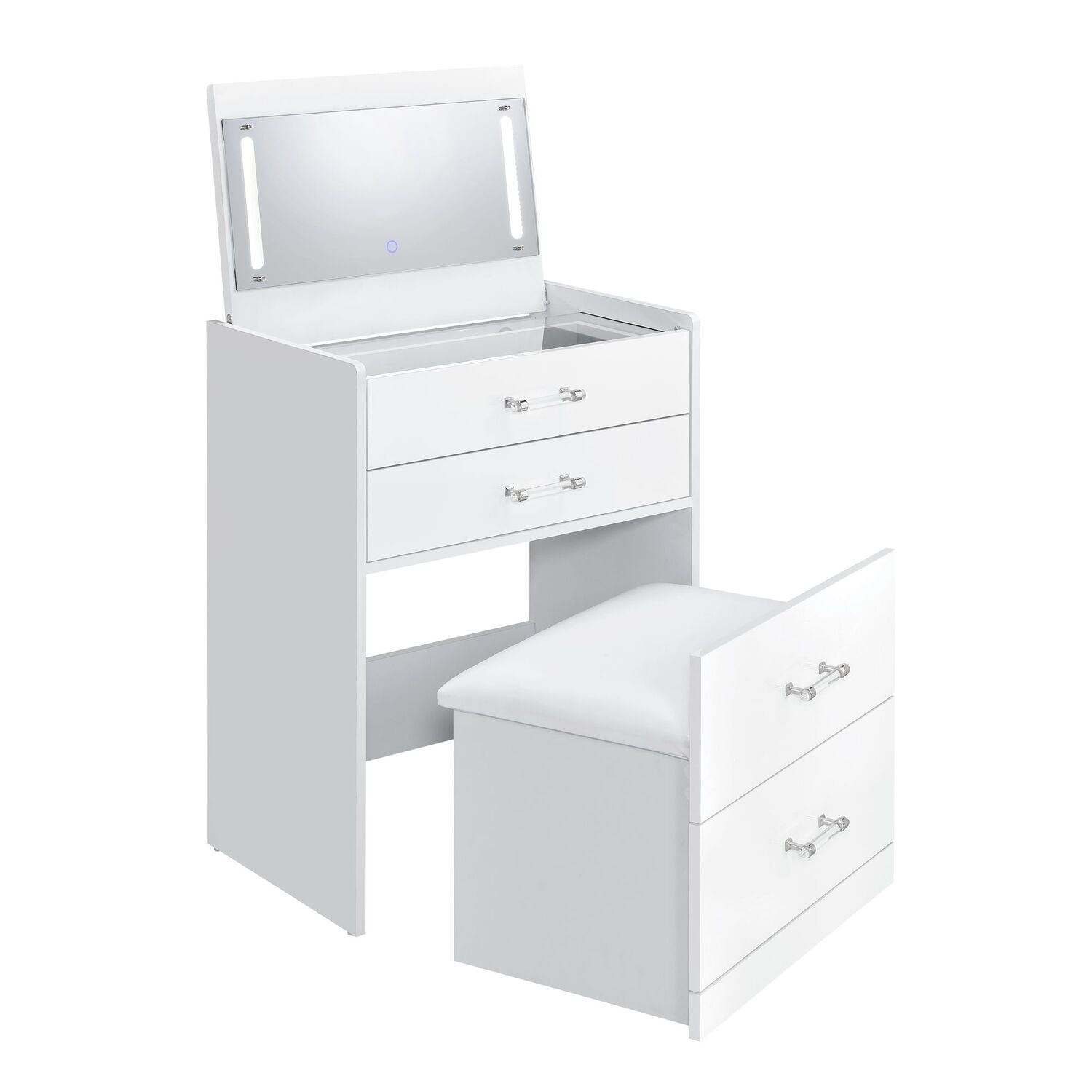 Picket House Furnishings Aurora Mini Dressing Table with Stool, LED and ...