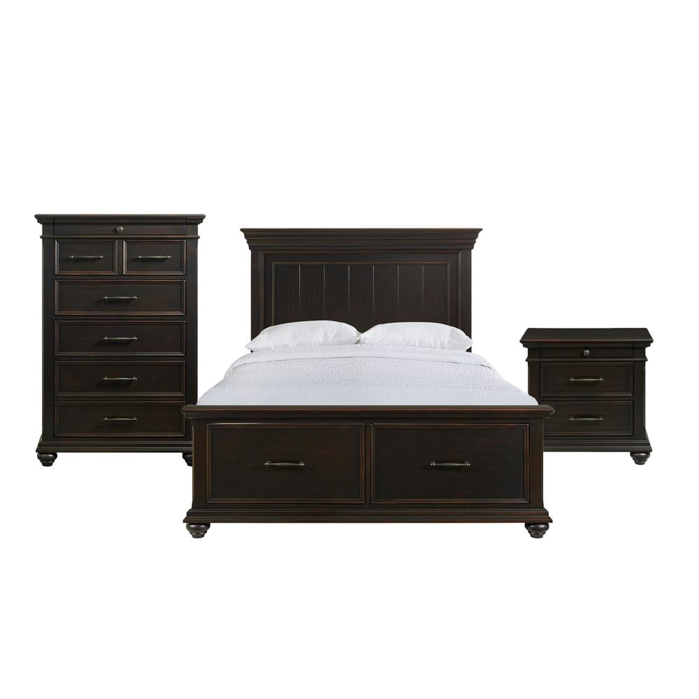 Picket House Furnishings Brooks Queen Platform Storage Bed in Black ...