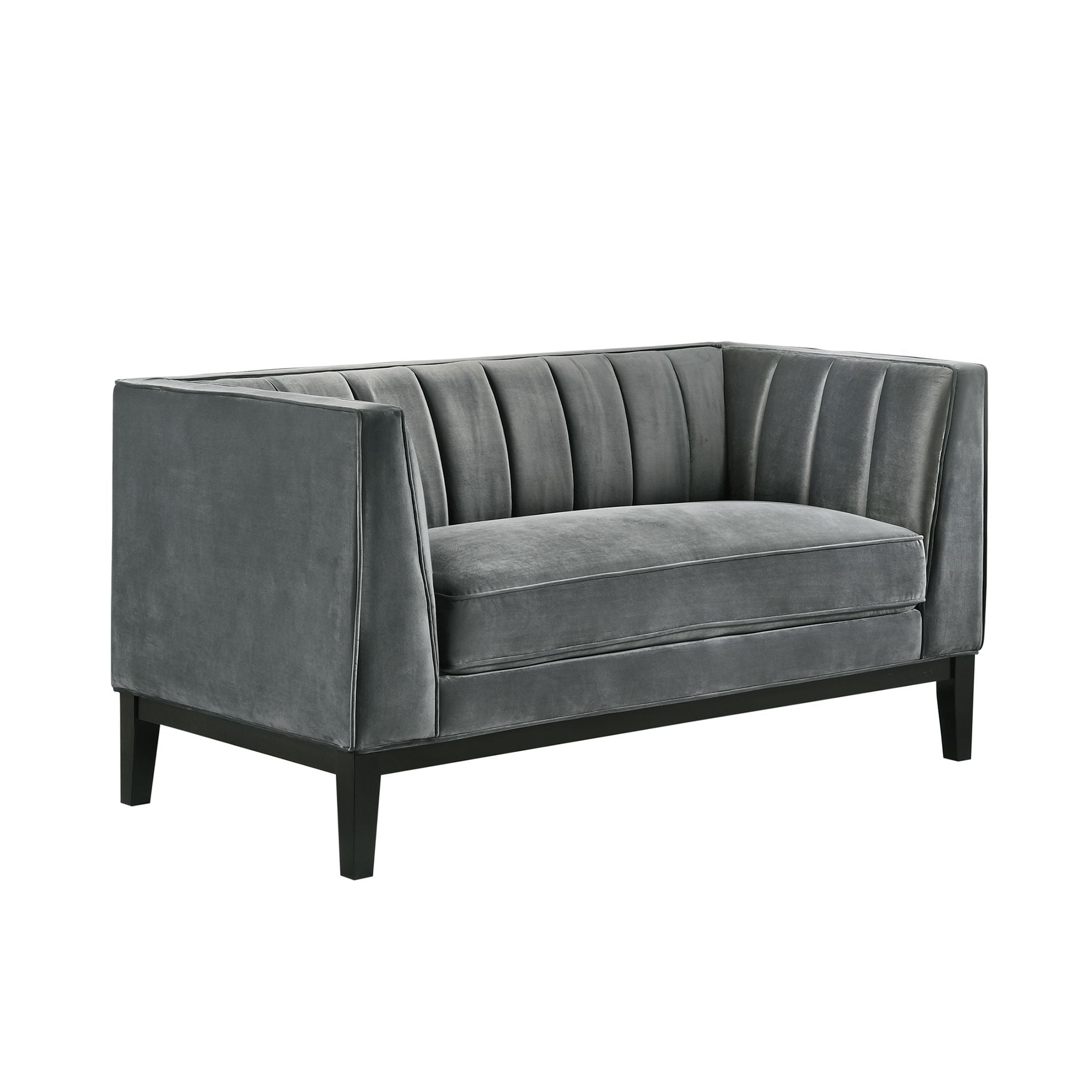 Picket House Furnishings Calabasas Loveseat in Light Grey Velvet ...
