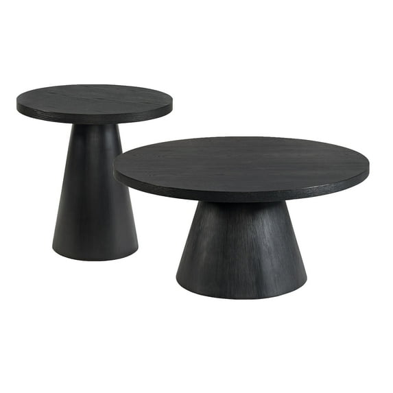 Picket House Furnishings Canal 2PC Occasional Table Set in Black - Walmart.com