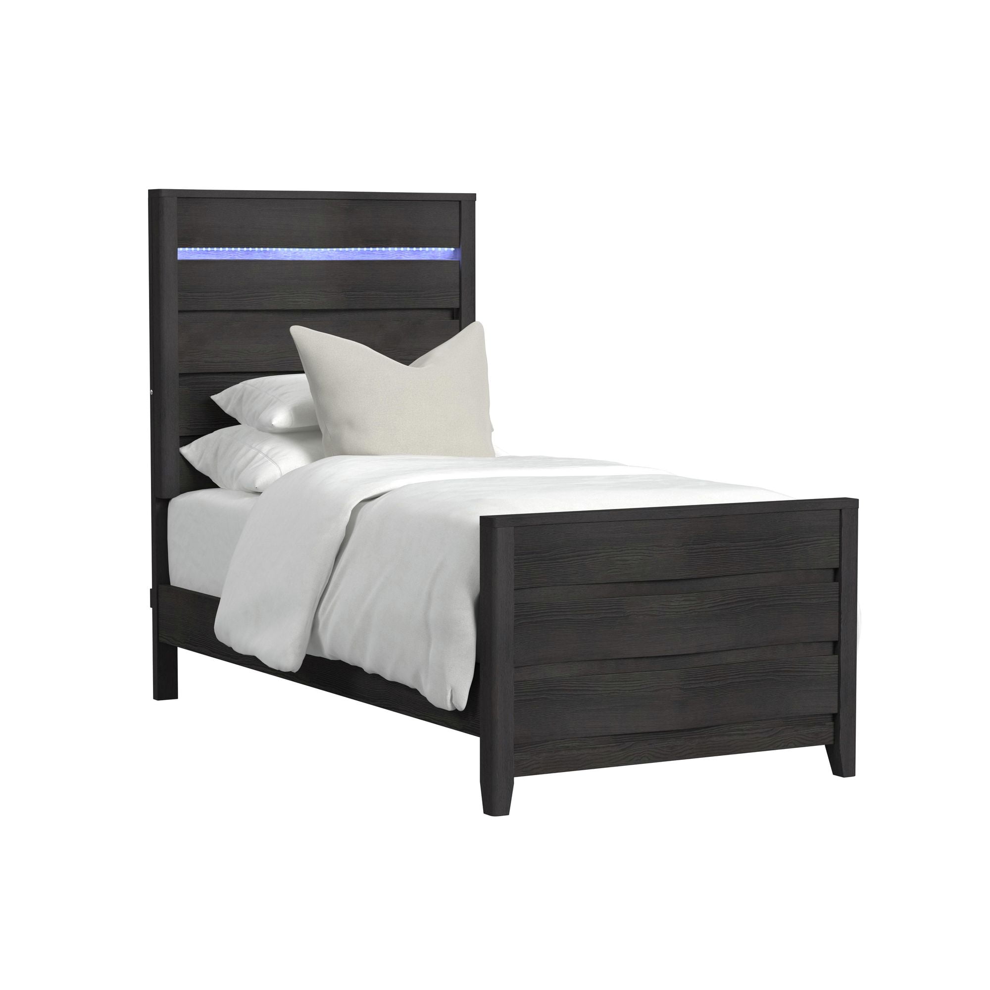 Chett Twin 3PC Bedroom Set with LED in Black - Walmart Business Supplies