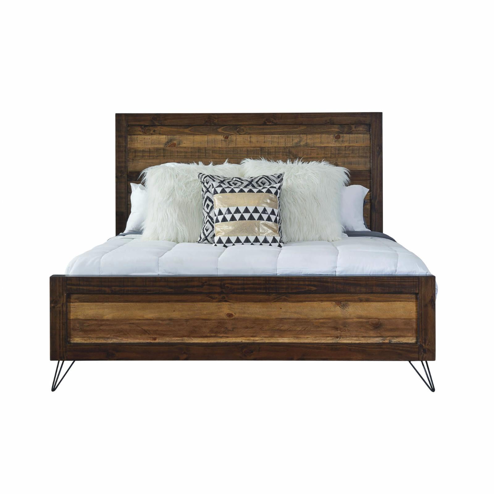 Picket House Furnishings Crow 65"W Wood Queen Bed in Brown/Black ...
