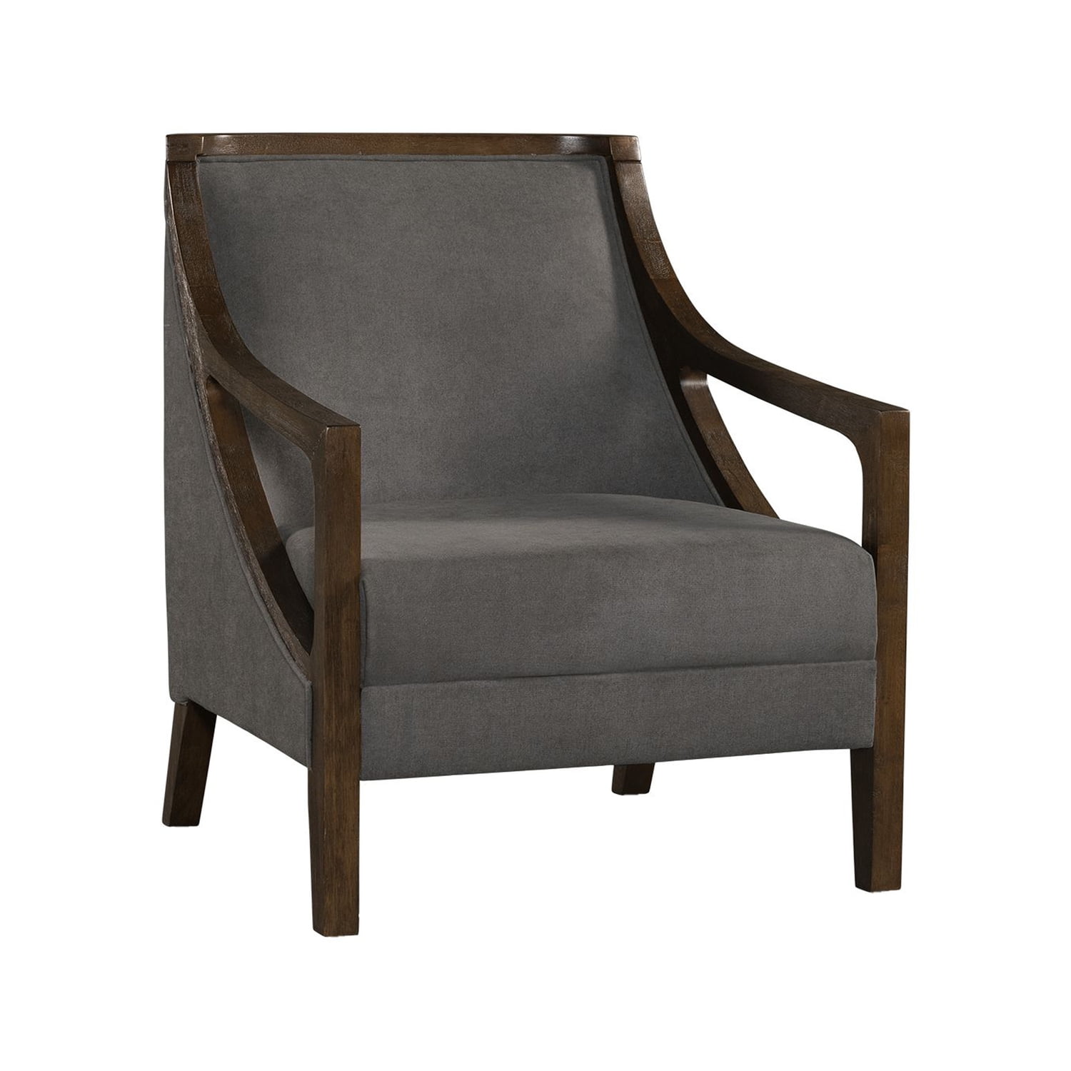 Picket House Furnishings Dayna Gray Accent Chair with Brown Frame ...