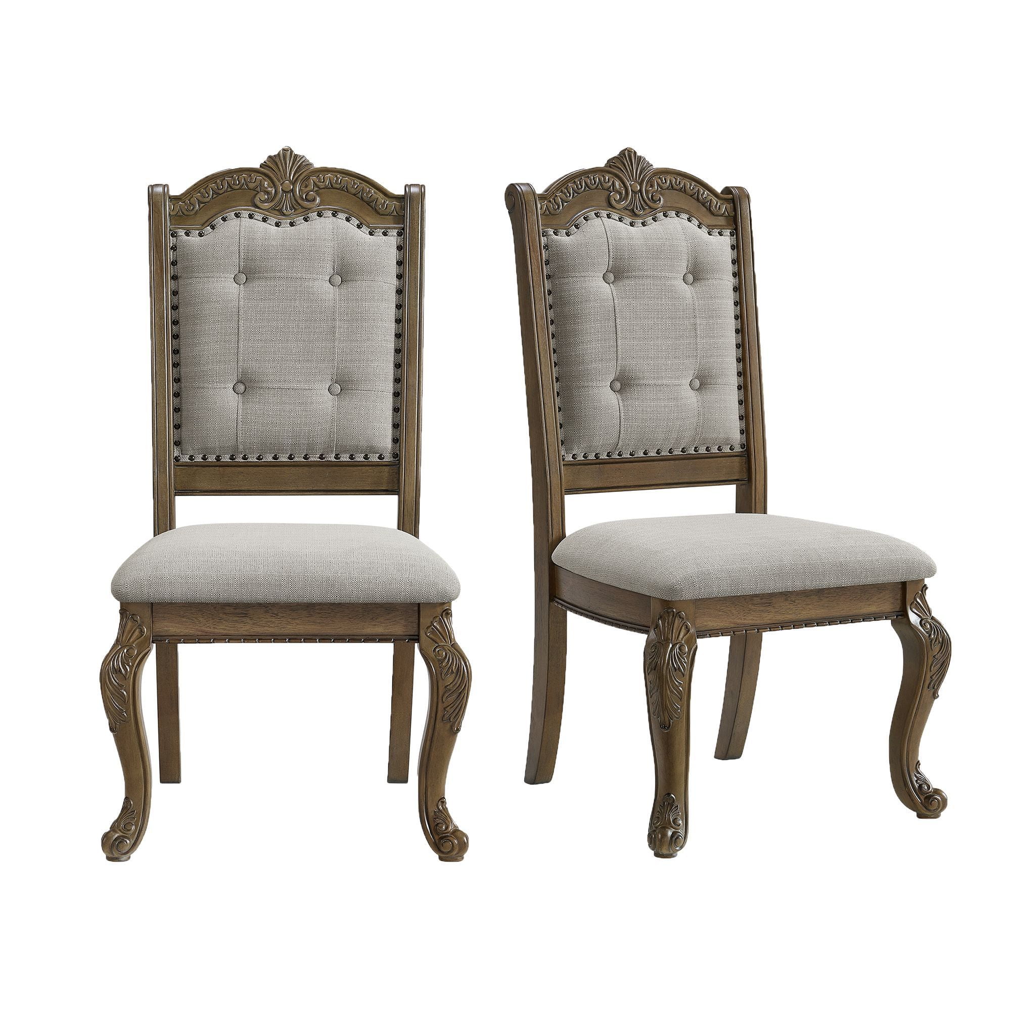 Picket House Furnishings Denali Dining Side Chair Set w/ Beige Fabric ...