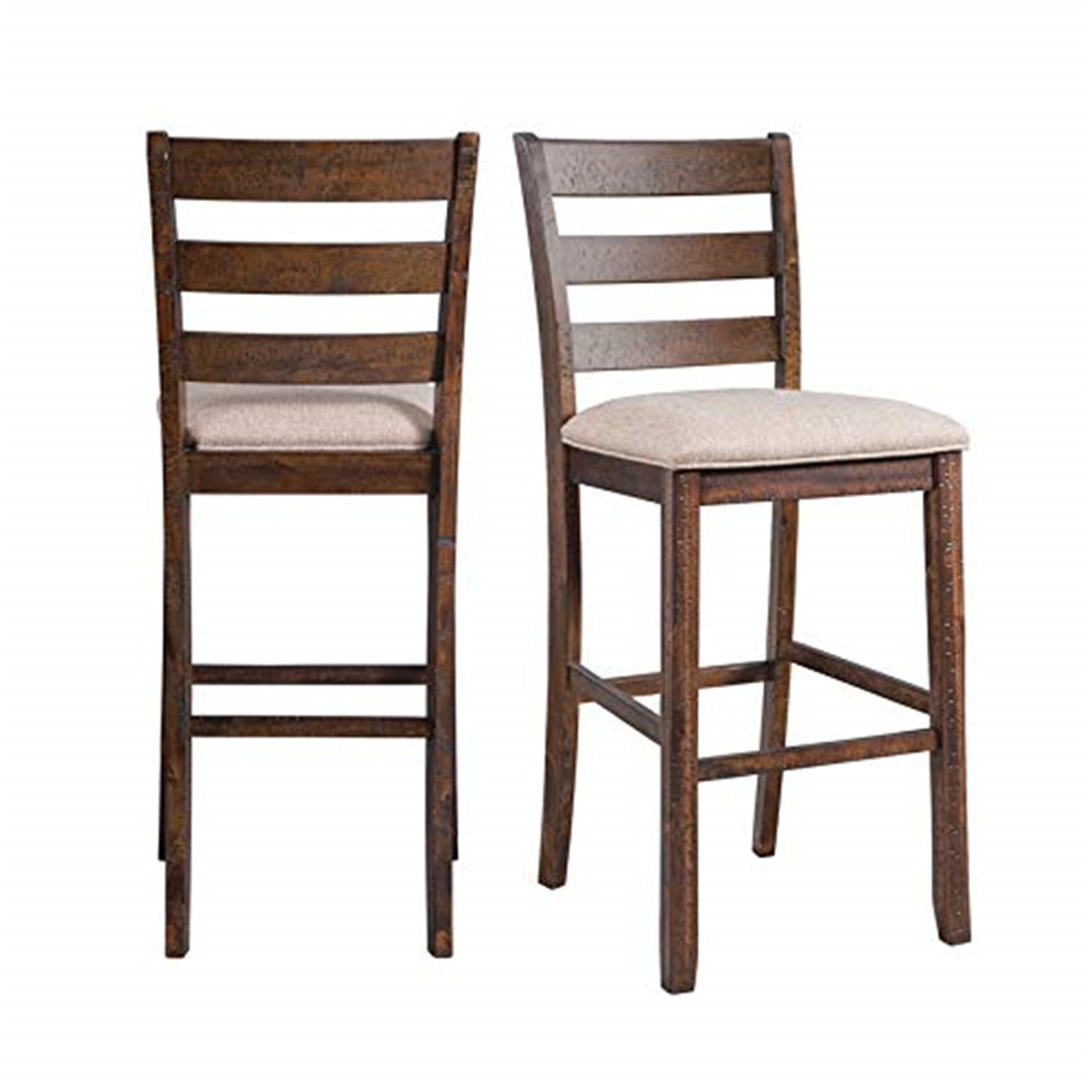 Picket House Furnishings Dex 30" Ladder Back Bar Stool Set - Walmart.com