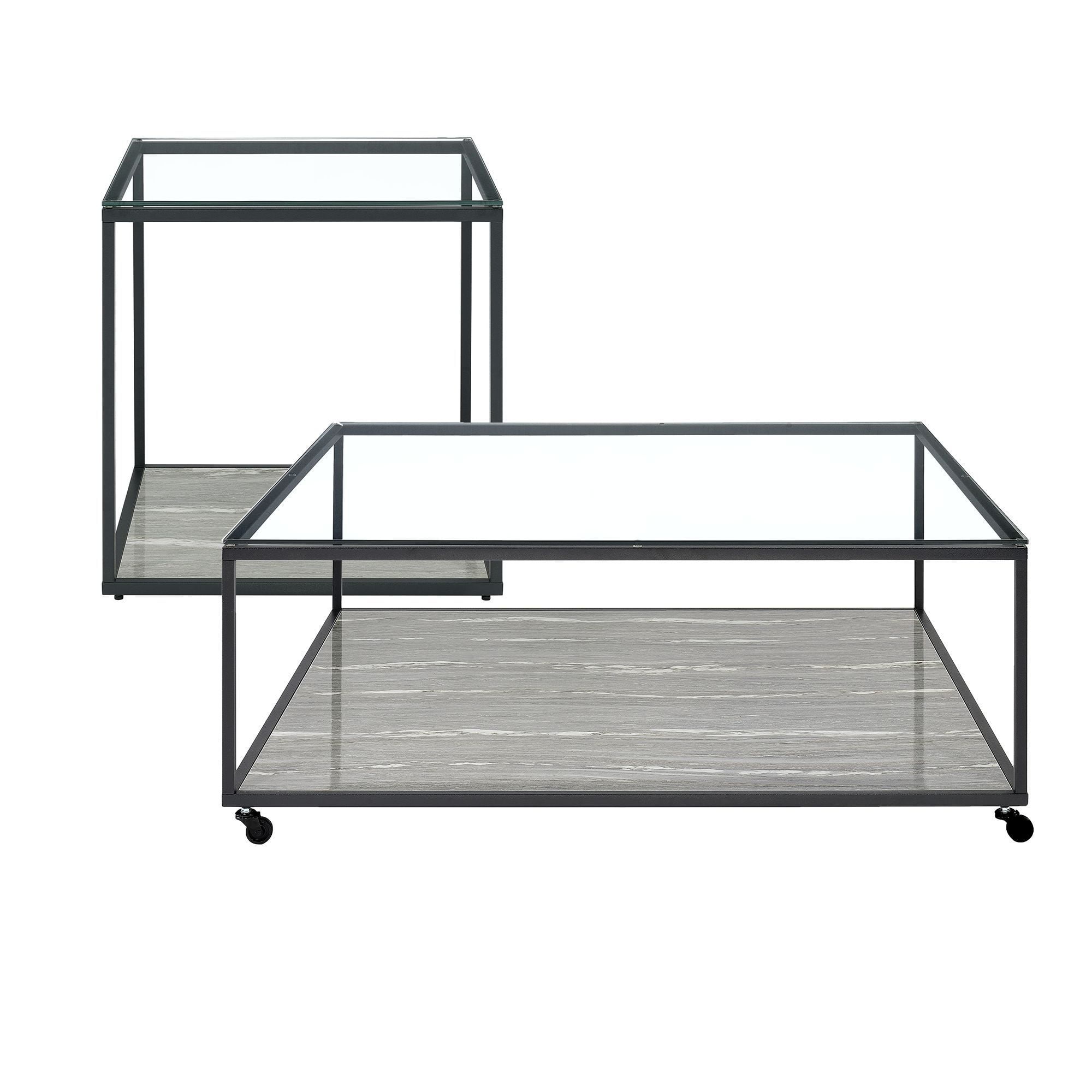 Picket House Furnishings Finney 2PC Occasional Table Set in Grey ...