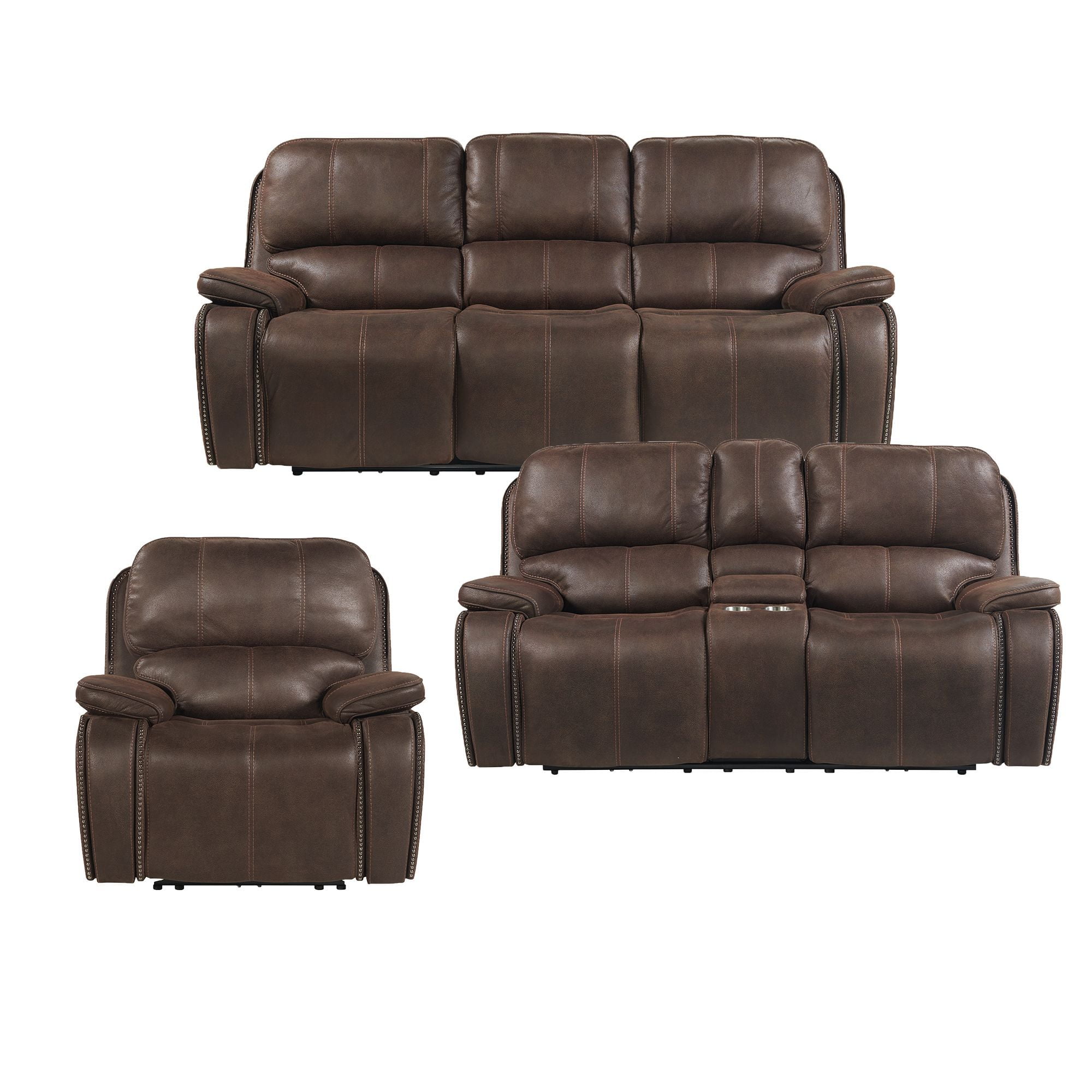 Picket House Furnishings Grover 3PC Living Room Set in Heritage Coffee ...