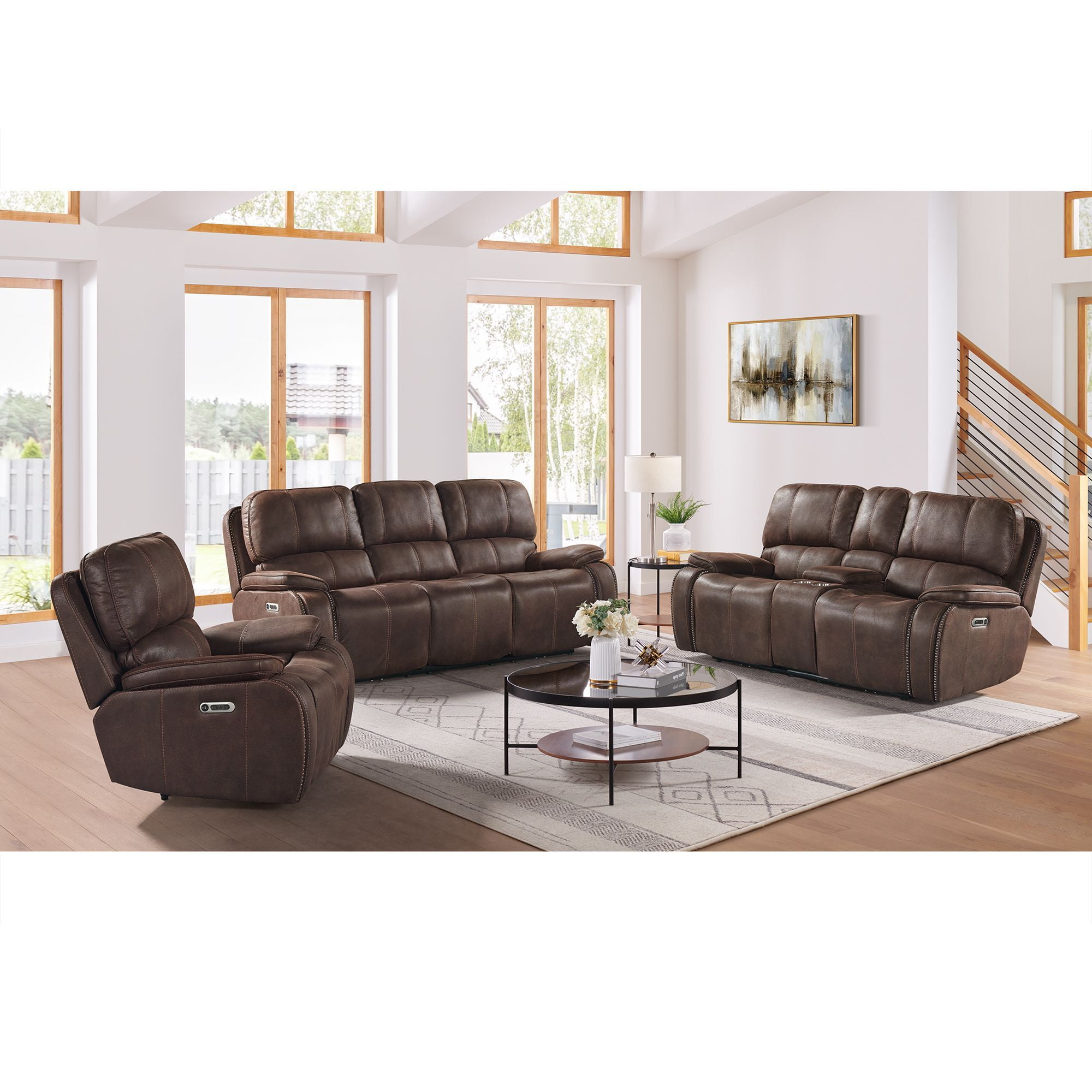 Picket House Furnishings Grover Power Motion Loveseat-Power Headrest ...