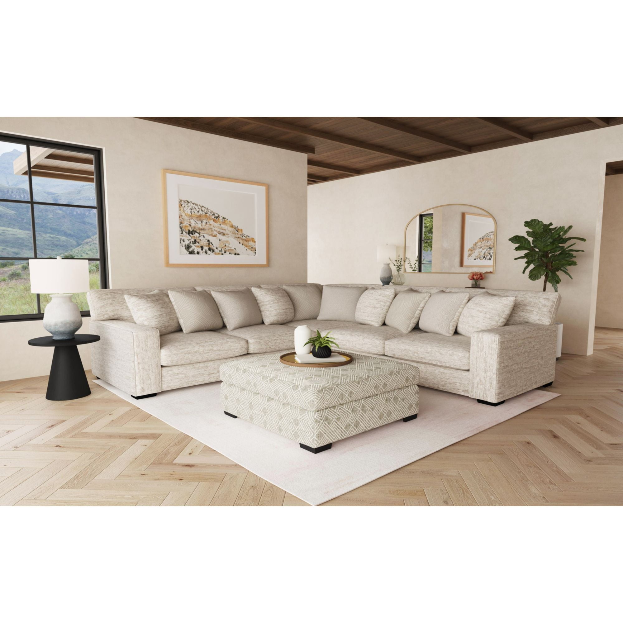 Picket House Furnishings Molly 3PC Sectional Set in Galactic Parchment ...