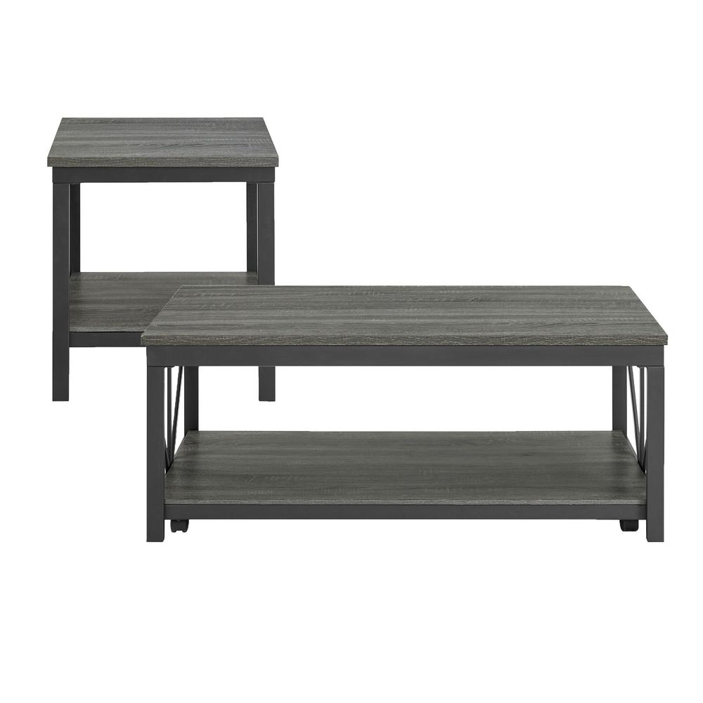 Picket House Furnishings Owen 2PC Occasional Table Set in Grey - Walmart.com