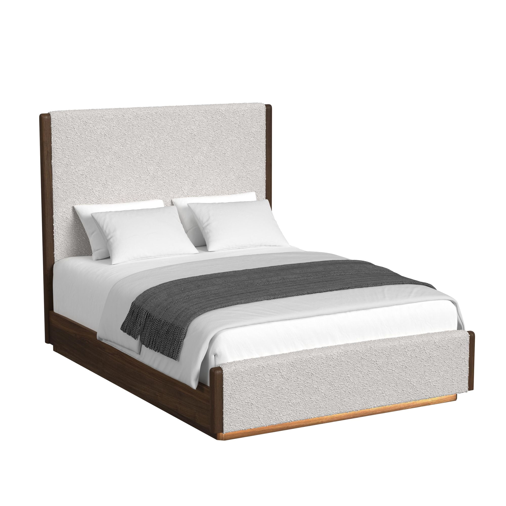 Picket House Furnishings Perth Queen UPH Bed with Boucle Beige and LED ...