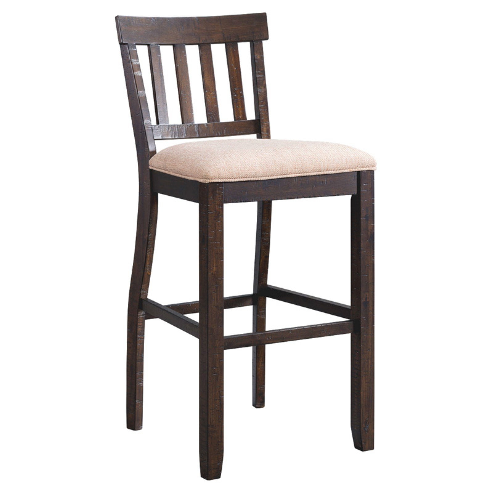 Picket House Furnishings Stanford 30 in. Upholstered Slat Back Bar ...