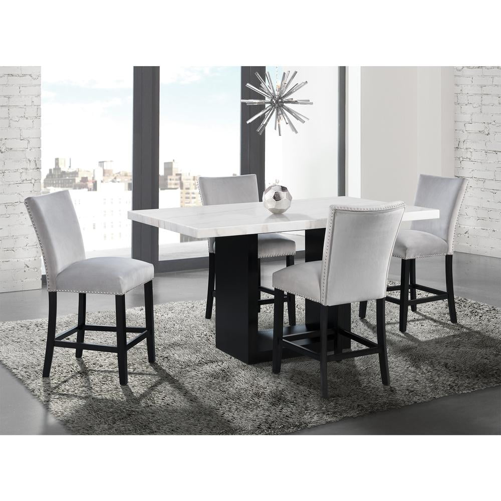 Picket House Furnishings Willow White Marble Counter Height Dining ...
