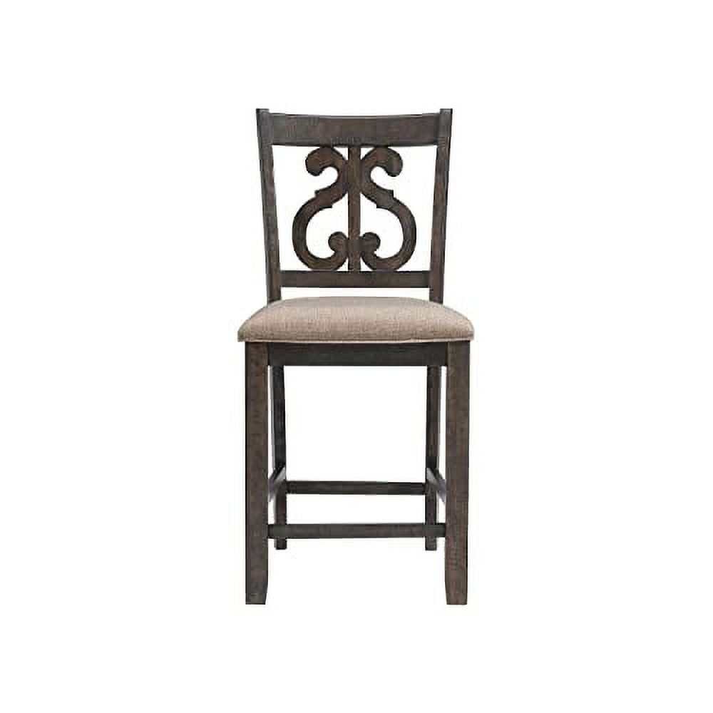 Picket House Stanford Counter Swirl Back Side Chair in Red (Set of 2 ...