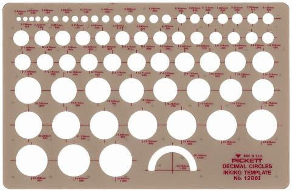 Pickett Decimal Circles Template - Walmart.com