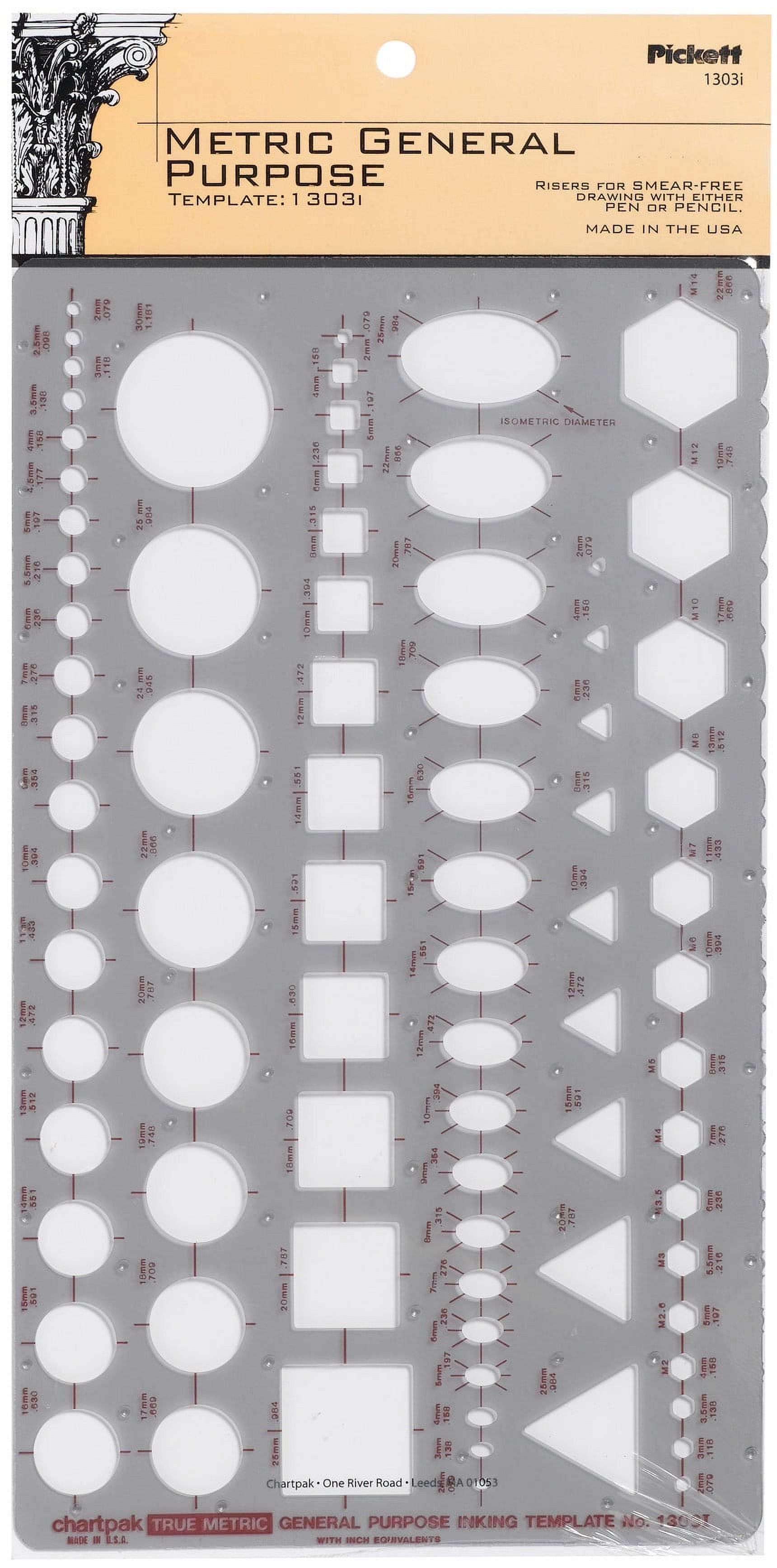 Pickett Metric General Purpose Inking Template - Walmart.com