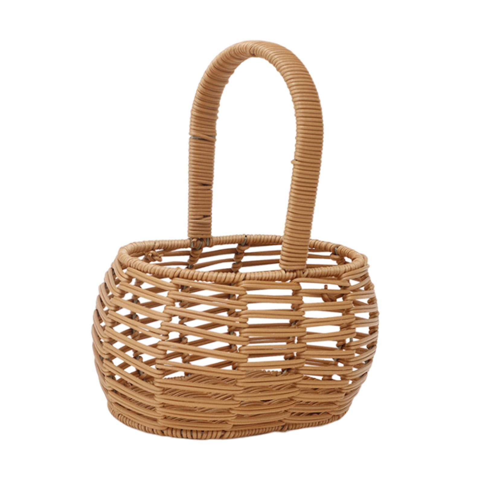 Picking Basket Wicker Storage Baskets Durable Crafts with Handle ...