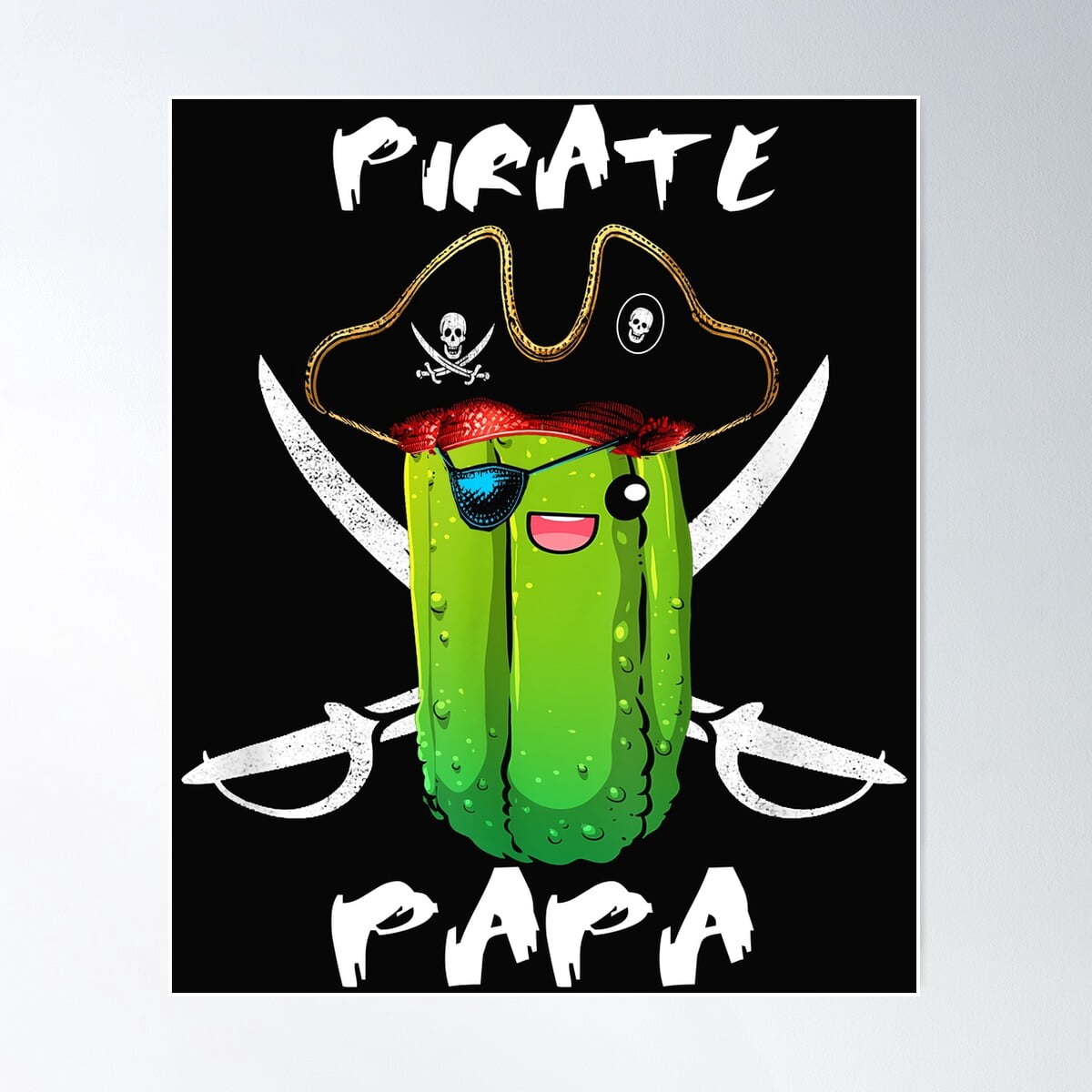 Pickle Art Family Pirate Papa Flag Pickle Lover For Birthday Party ...