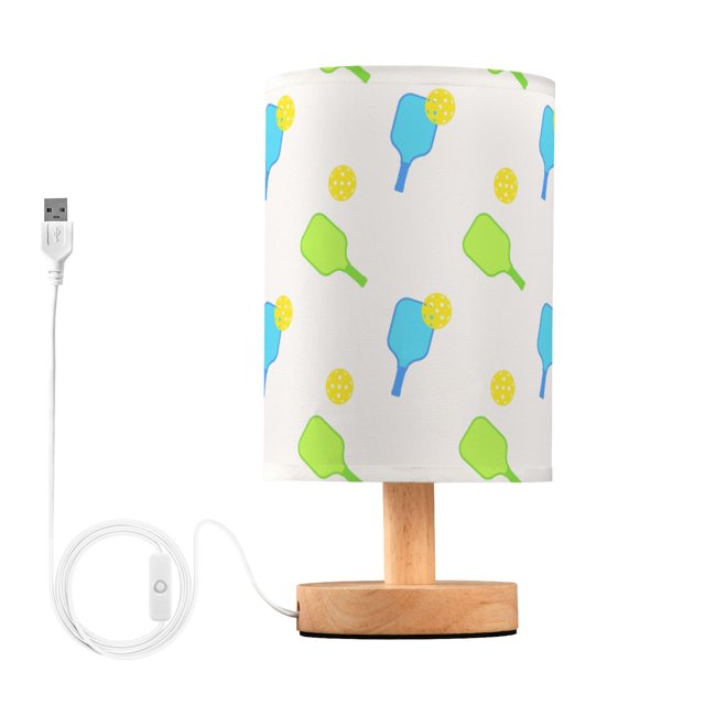 Pickle Balls Bedside Table Lamp LED Warm Lights with USB Charging Port ...