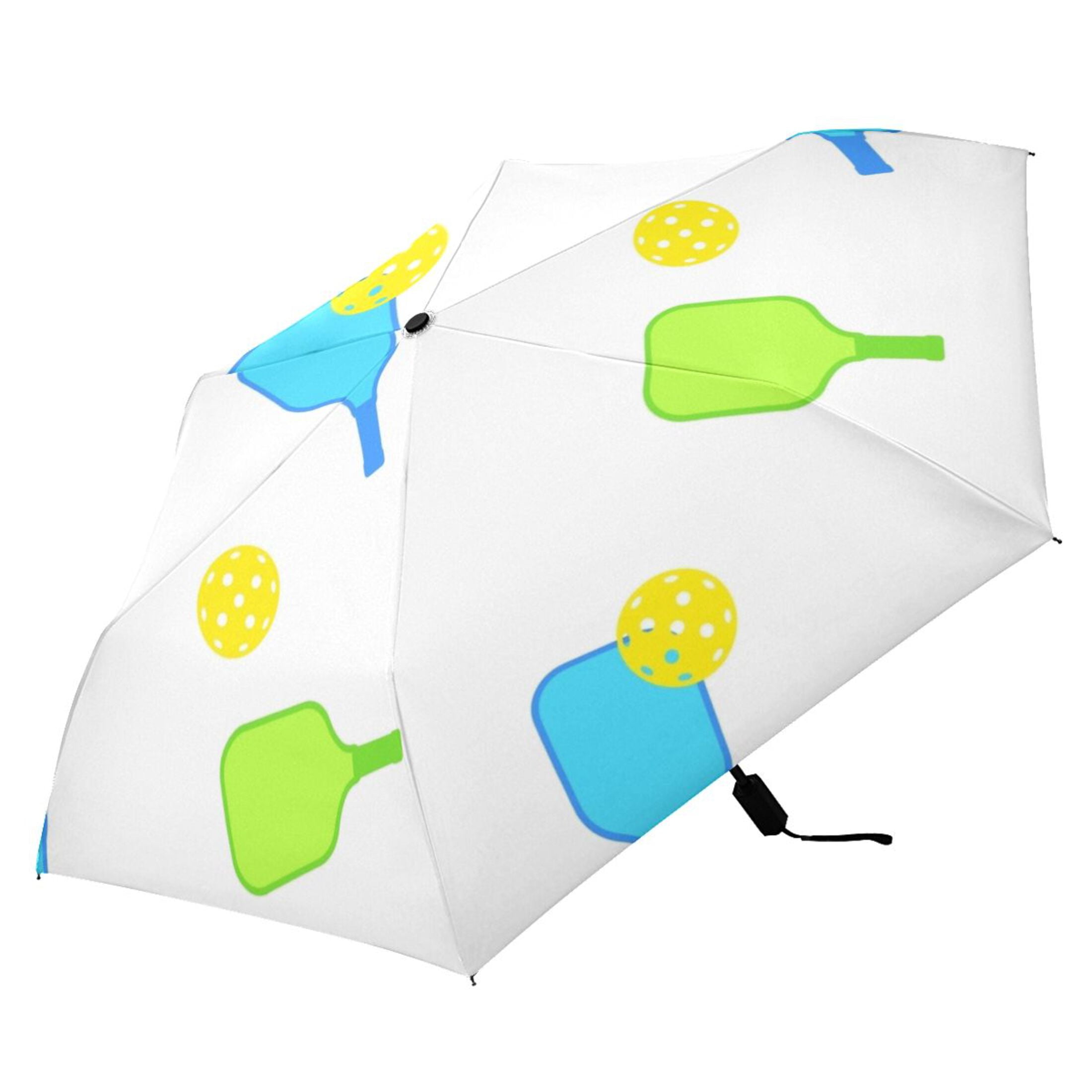 Pickle Balls Compact Folding Umbrella for Rain Windproof Travel ...