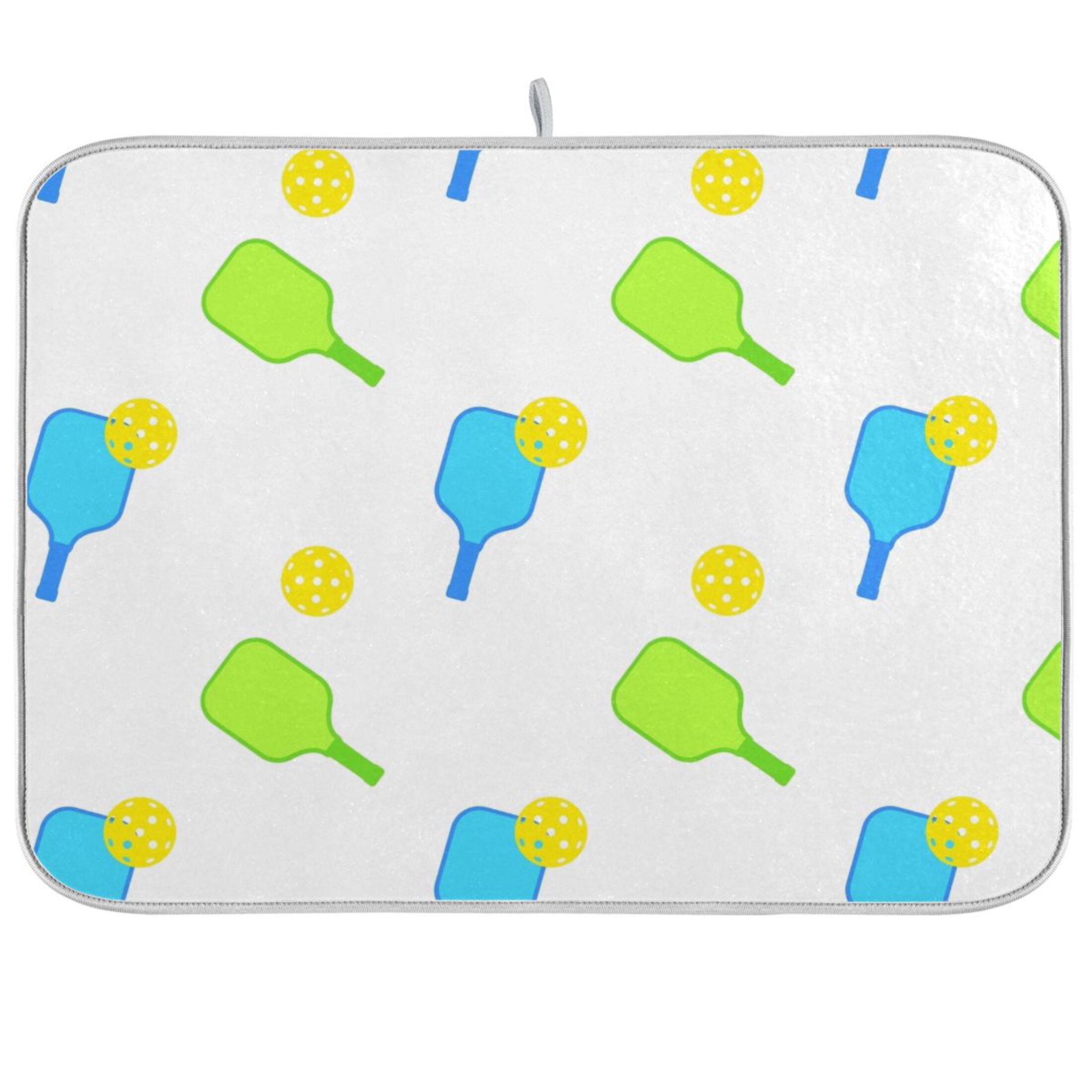 Pickle Balls Dish Drying Mat Microfiber Kitchen Pad Large Counter ...