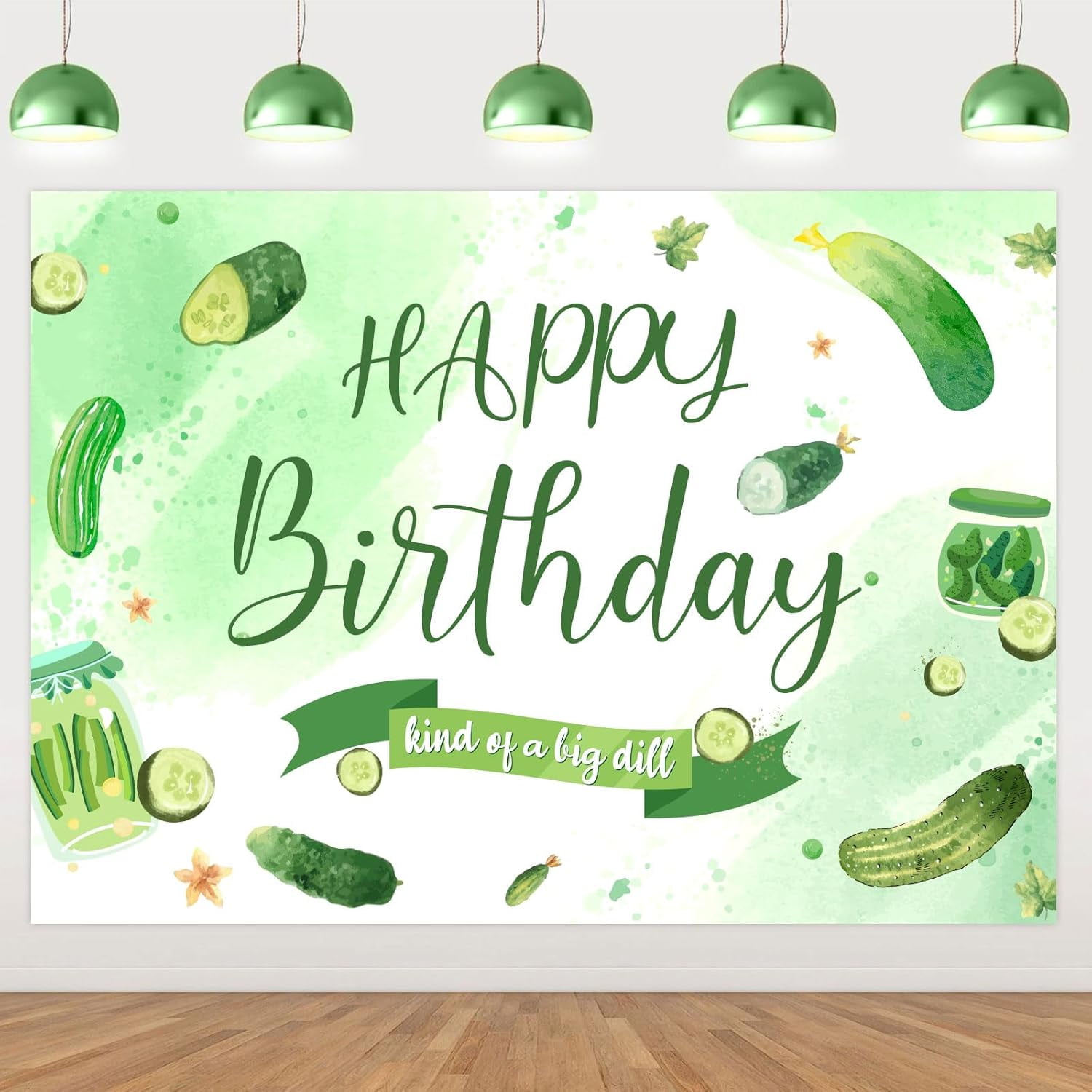 Pickle Birthday Party Decoration 7x5Ft Kind of a Big Dill Backdrop ...
