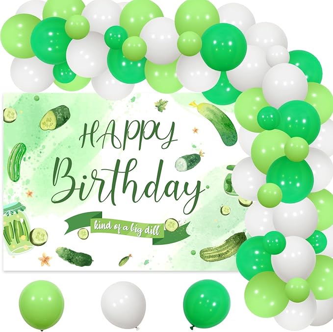 Pickle Birthday Party Decoration Kind of a Big Dill Backdrop Cucumber ...
