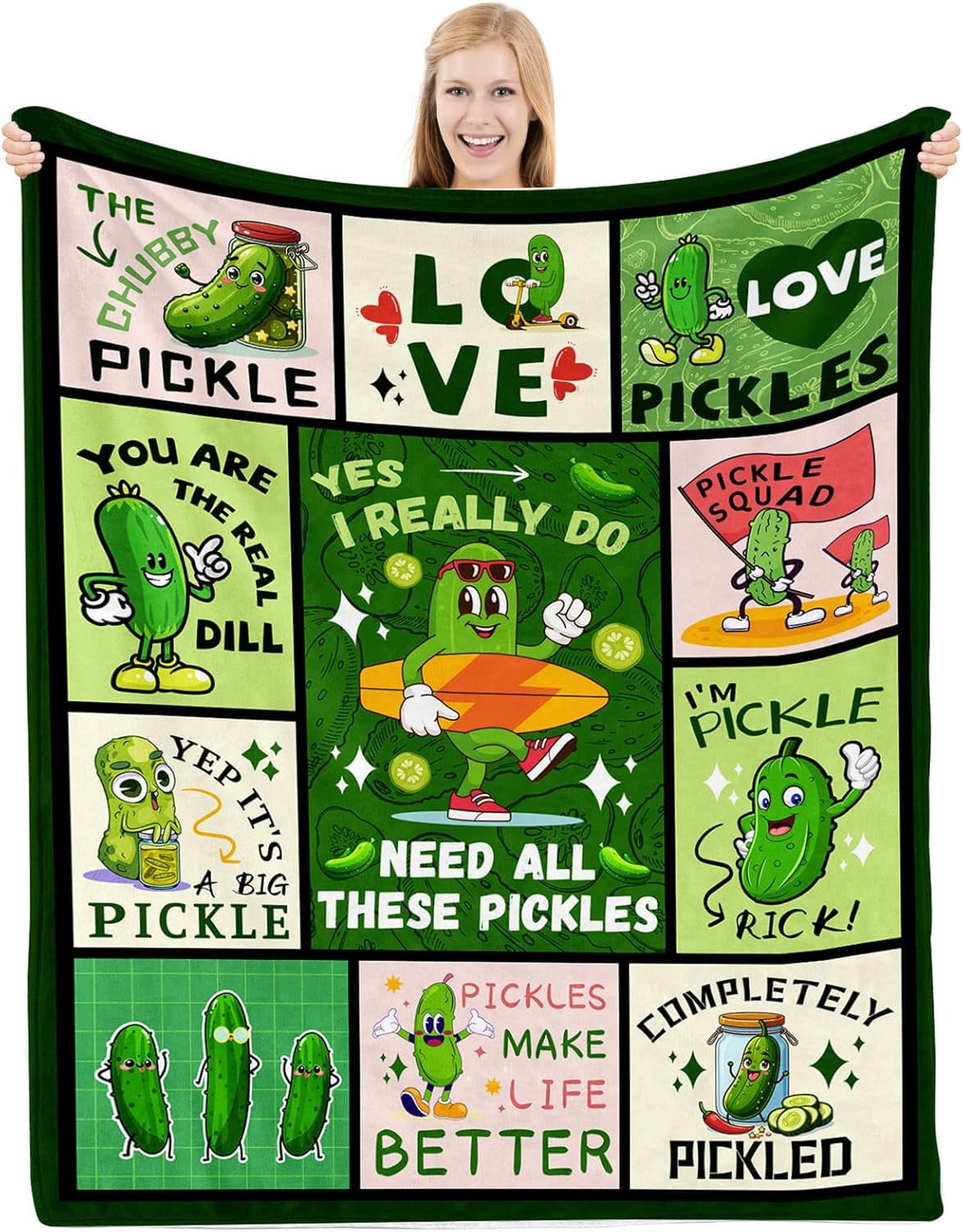 Pickle Blanket, Pickle Gifts for Pickle Lovers, Pickle Lover Gifts ...