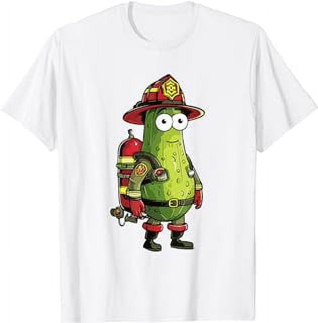 Pickle Fireman Uniform Firefighter Cucumber T-Shirt - Walmart.com