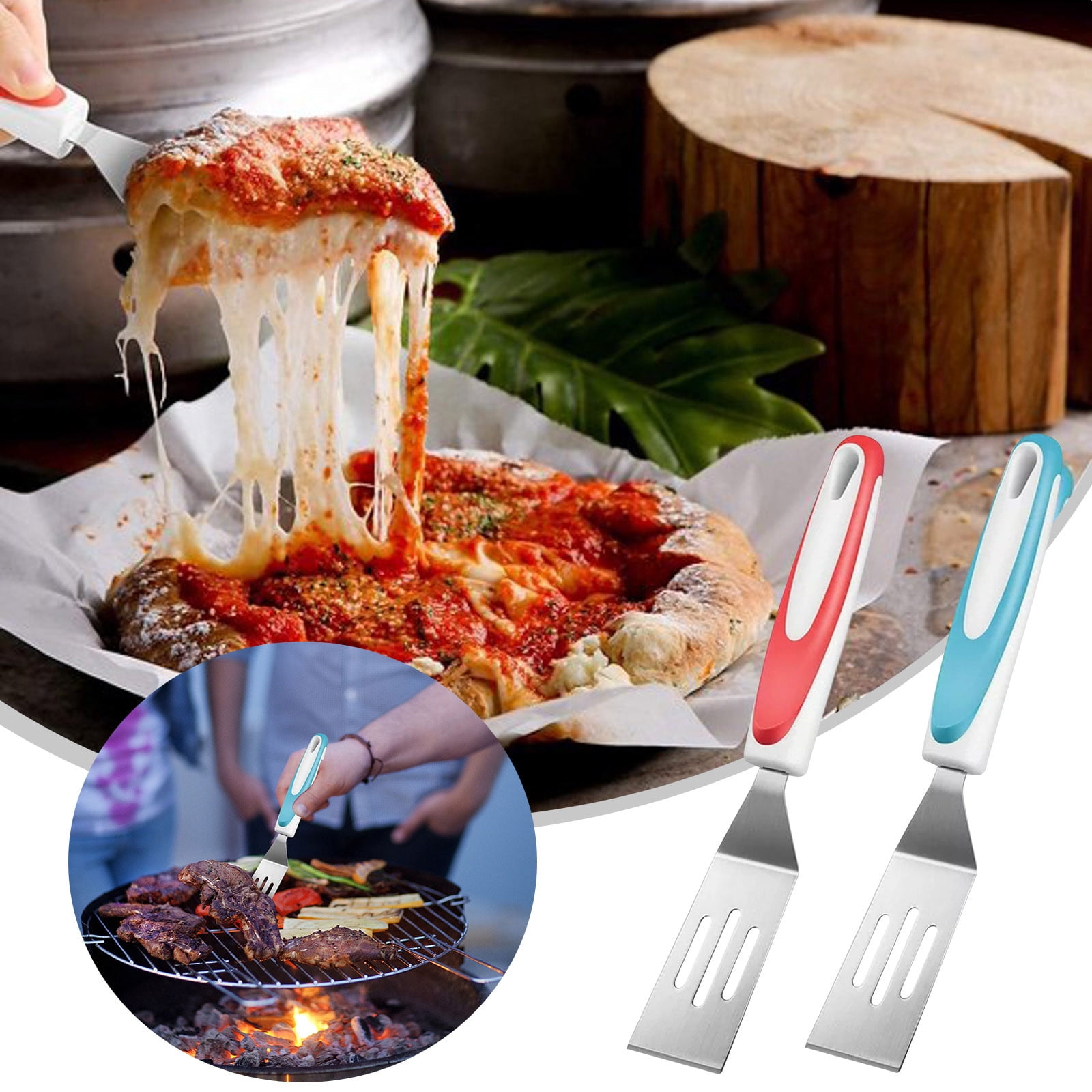 Pickle Forks 2 Serving Spatula Stainless Steel Cut And Turner Cookie ...