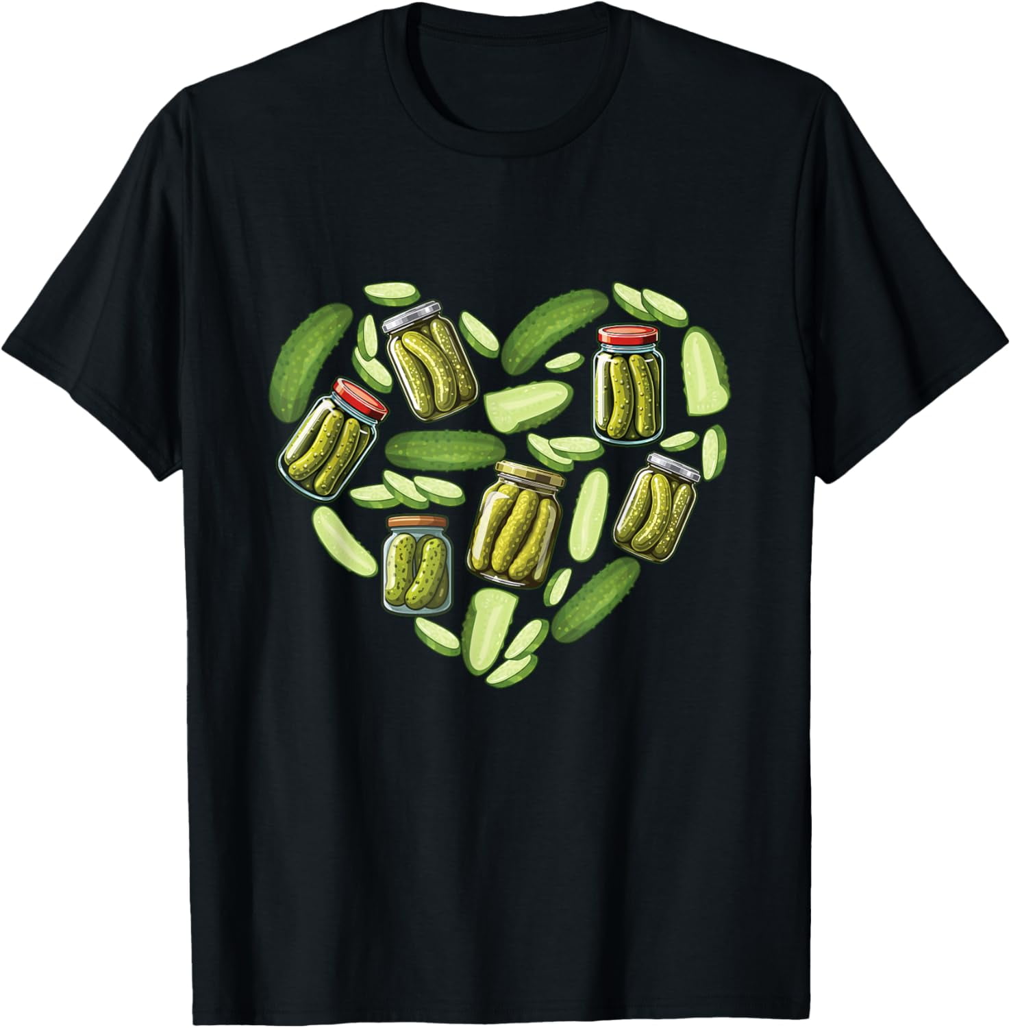 Pickle Heart - Dill Pickle Lover Pickling Cucumber T-Shirt - Walmart.com