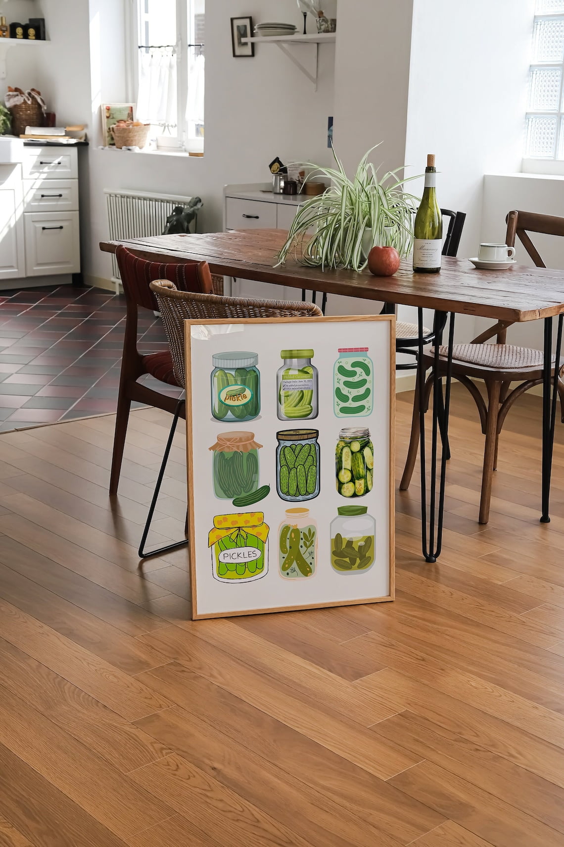 Pickle Lover Print-Pickle Gifts-Funny Kitchen Wall Decor-Food Art ...