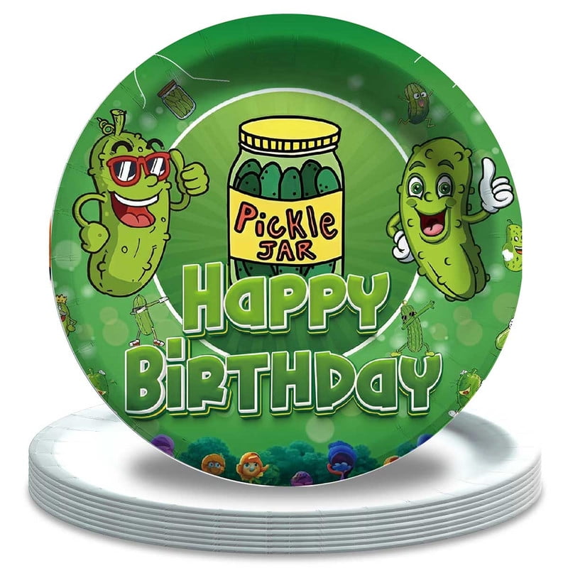 Pickle Paper Plates Birthday Decorations Party Supplies Tableware ...