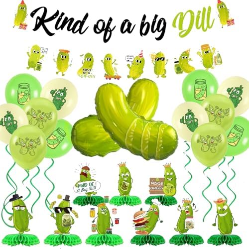 Pickle Party Decorations 24PCS Set with Kind of a Big Dill Banner ...
