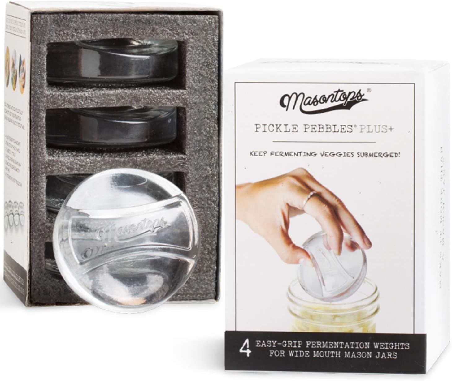 Pickle Pebble Glass Infinity Weights for Fermenting - Pickling Weight ...