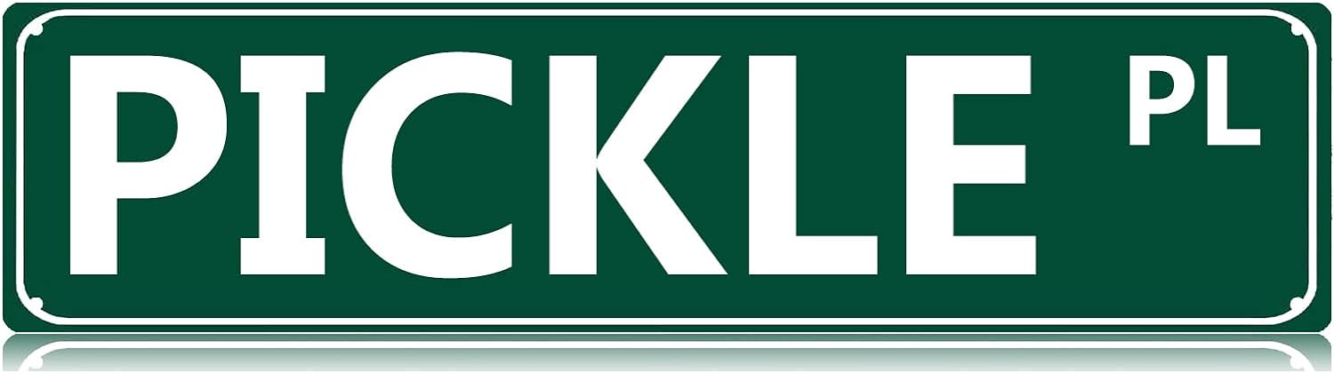 Pickle Pl Metal Tin Sign Dill Lover Kosher Pickled Spear Chips Funny ...