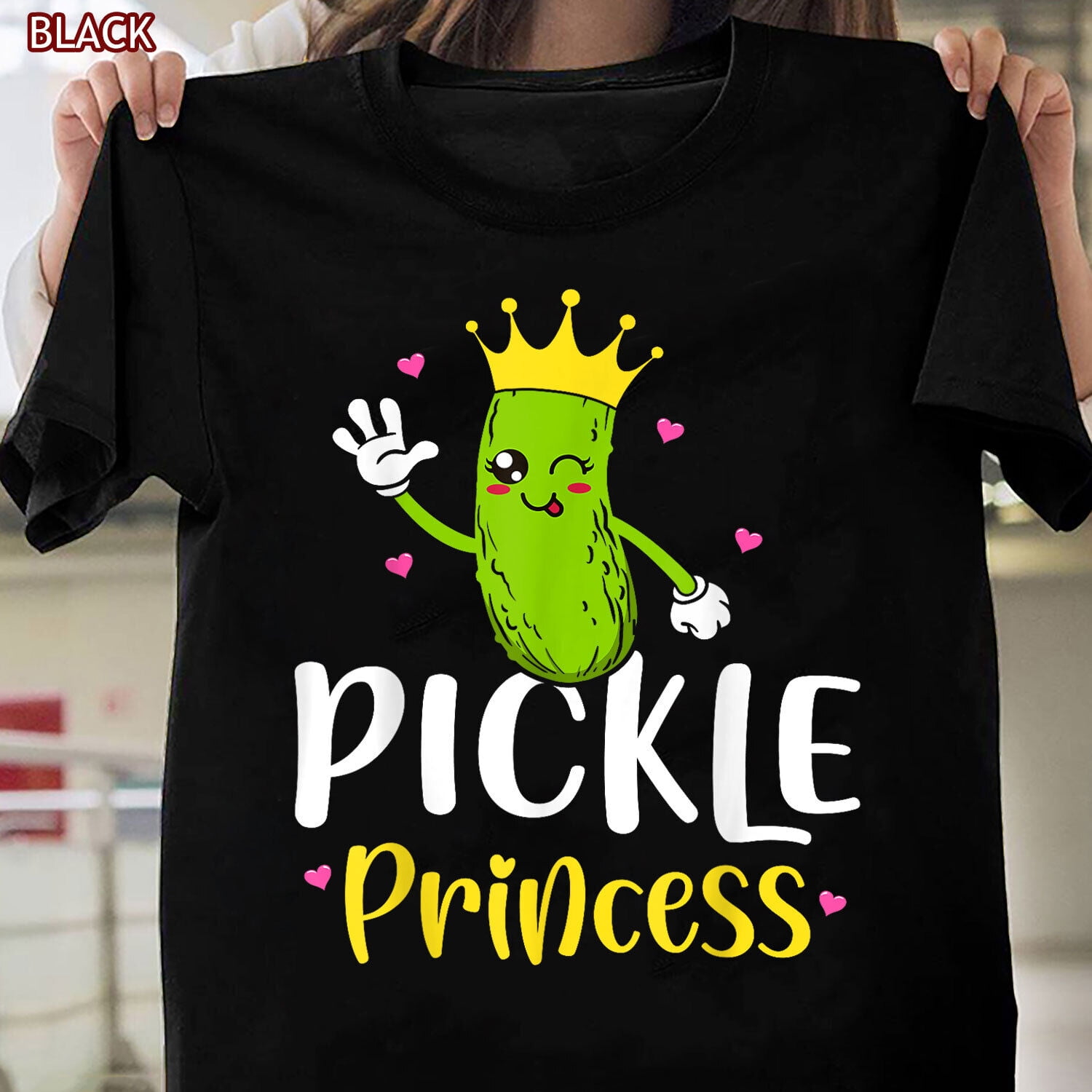Pickle Princess Funny Pickle Cucumber Girl T-Shirt, Humor Pickle Princess Tees - Walmart.com