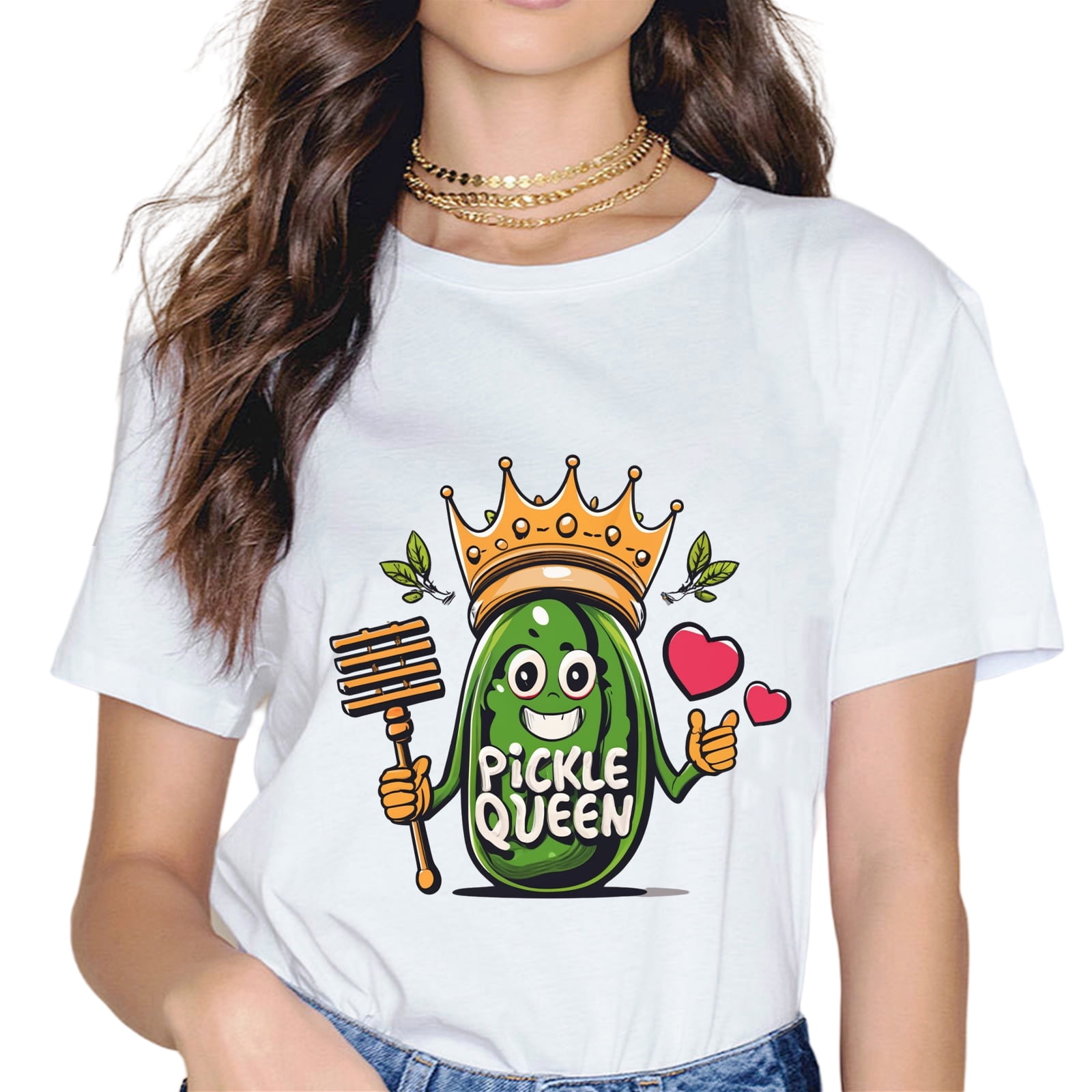 Pickle Queen Funny Pickle Enthusiast Cucumber T-Shirt - Walmart.com