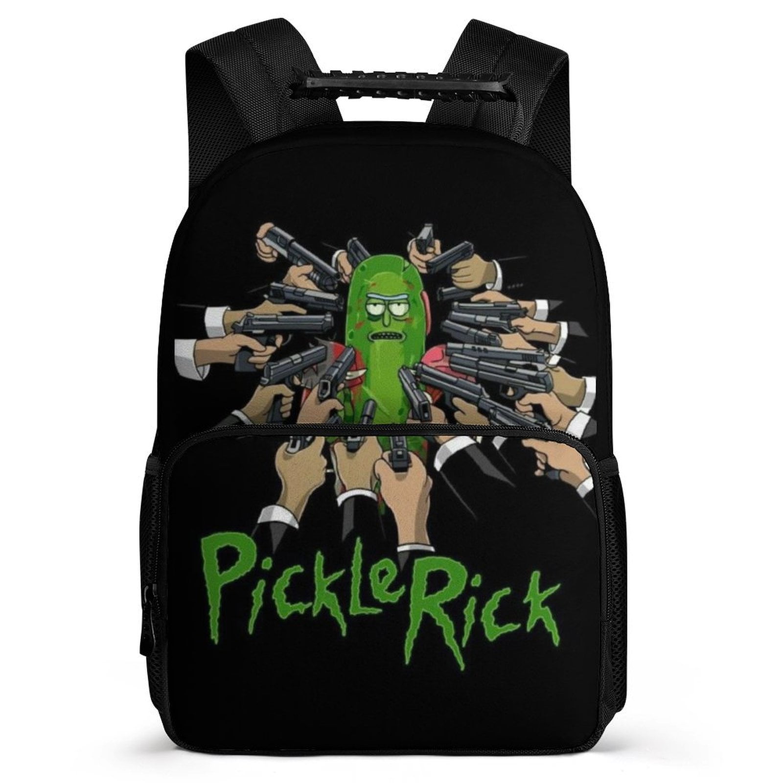 Pickle Rick Backpack 16 Inch Shoulder Laptop Bookbags Casual College ...