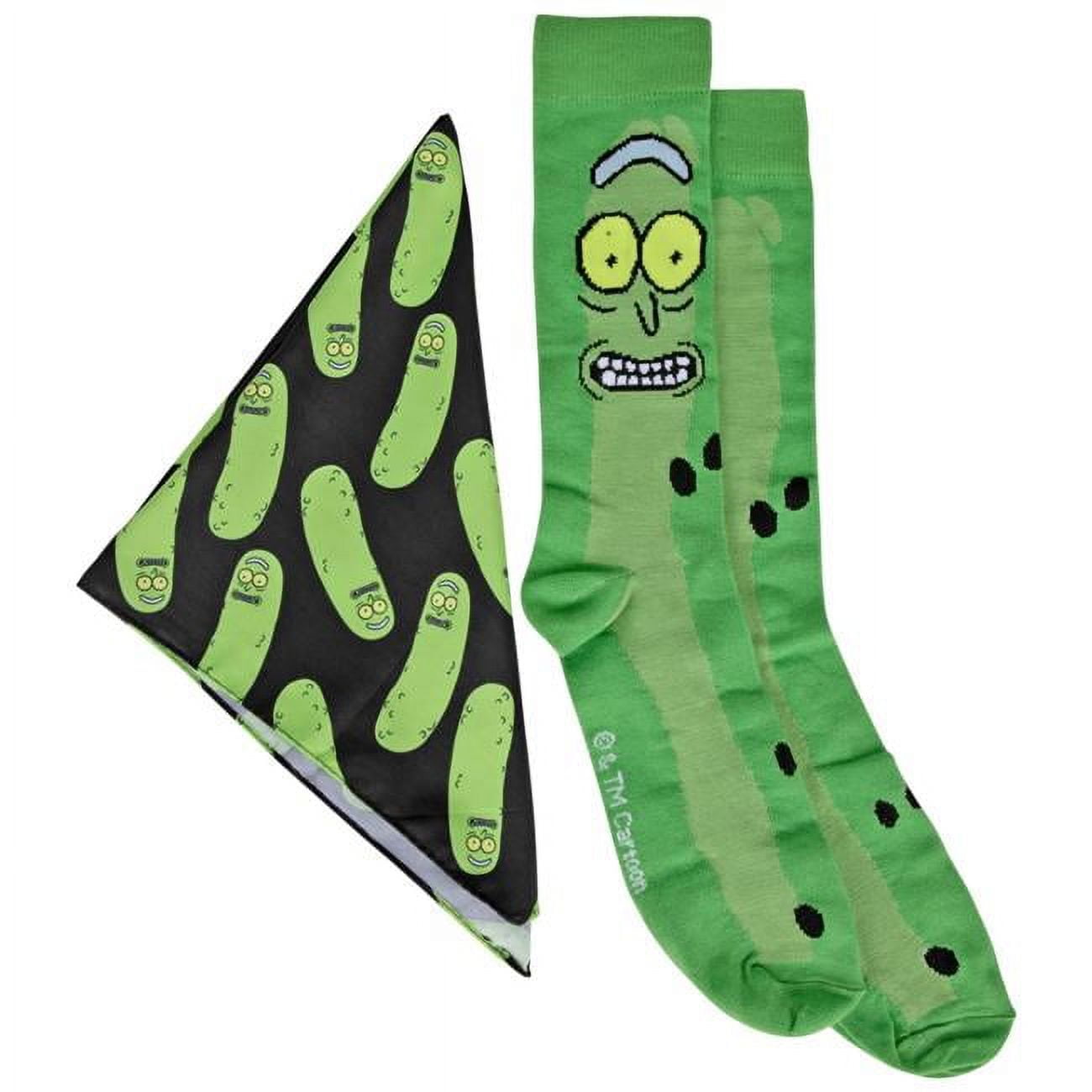 Pickle Rick Crew Sock & Face Mask Combo - Walmart.com