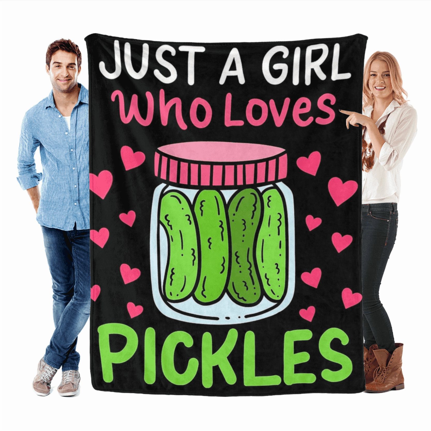 Pickle Throw Blanket for Pickle Lovers Super Soft Funny Pickles Themed ...