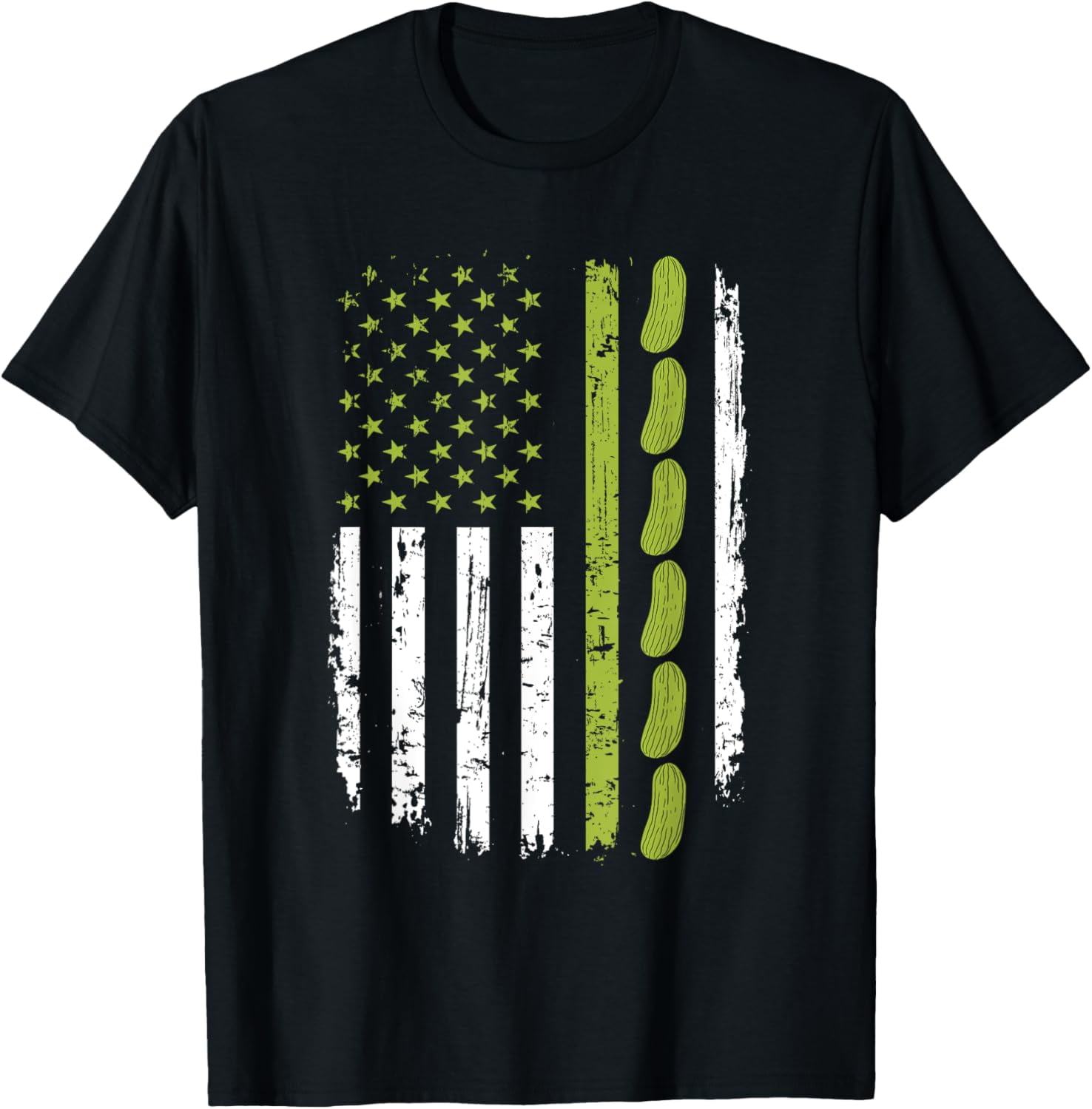 Pickle US Flag - Dill Pickle Lover Pickling Cucumber T-Shirt Casual ...