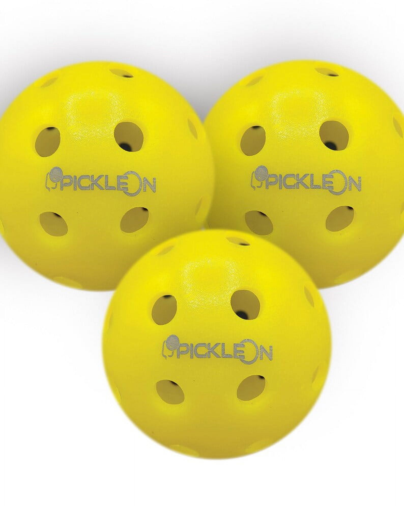 PickleOn - Neon Yellow - Outdoor Pickleball Balls - 40 holes - USAPA ...