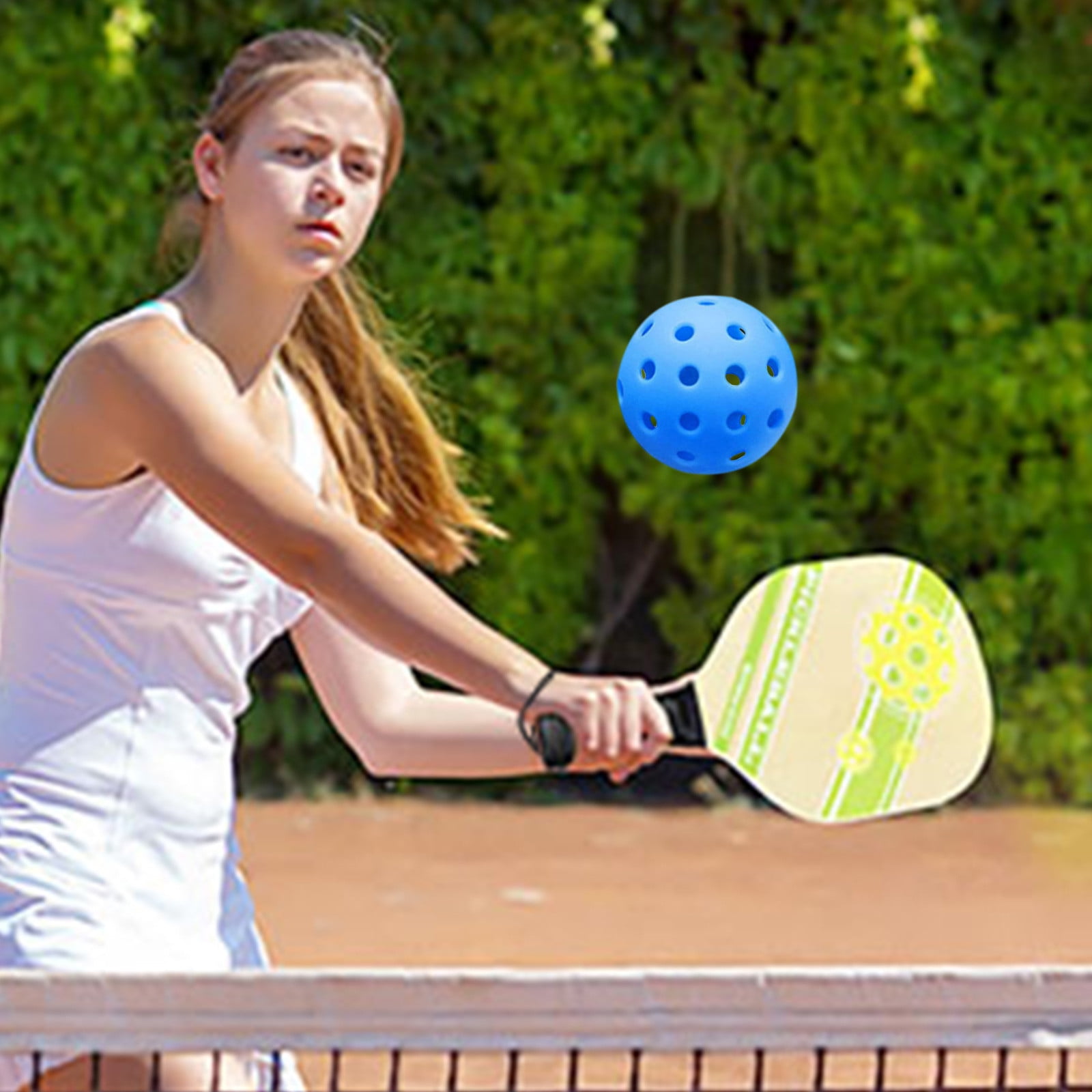 Pickleball 74mm With 40 Holes Indoor Outdoor Practice Ball, Plastic PE ...