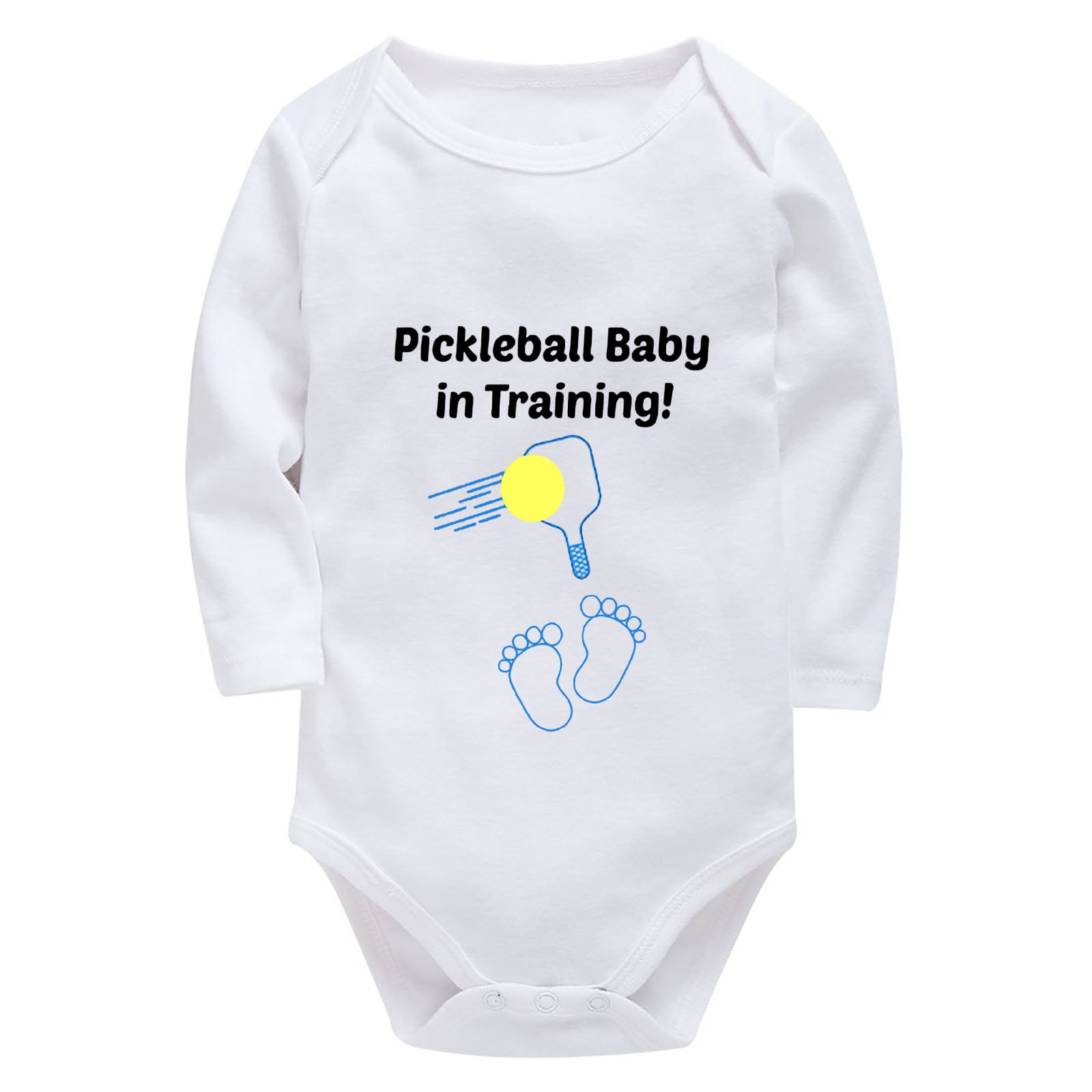 Pickleball Baby In Training Newborn Outfit Neutral Long Sleeve Gender ...