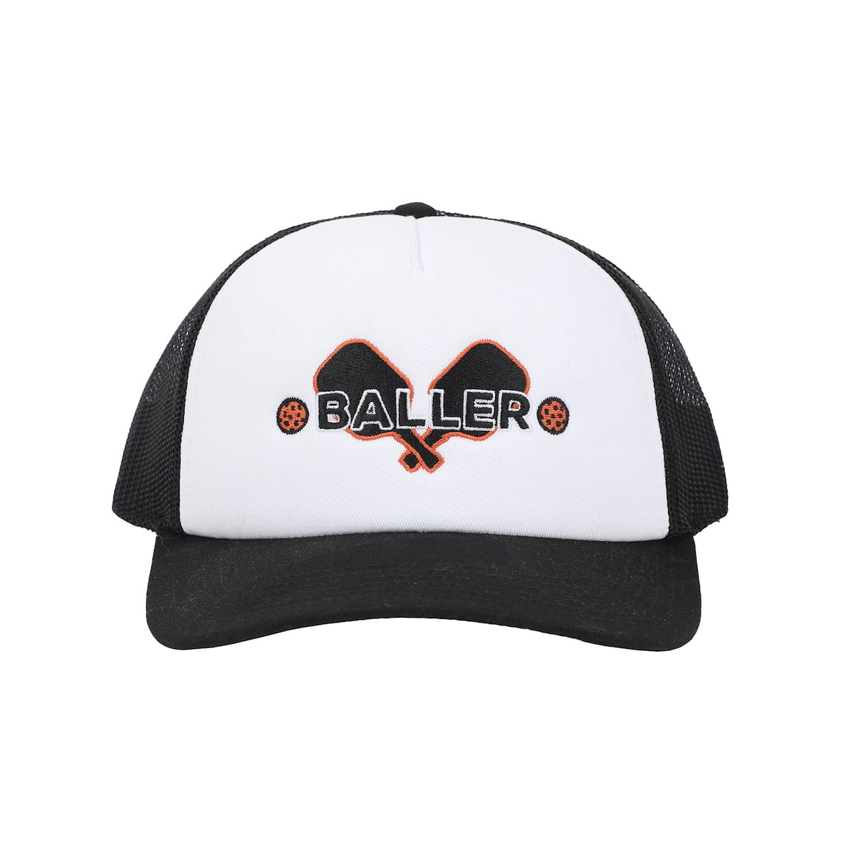 Pickleball Baller White & Black Foam Trucker Hat - Walmart.com